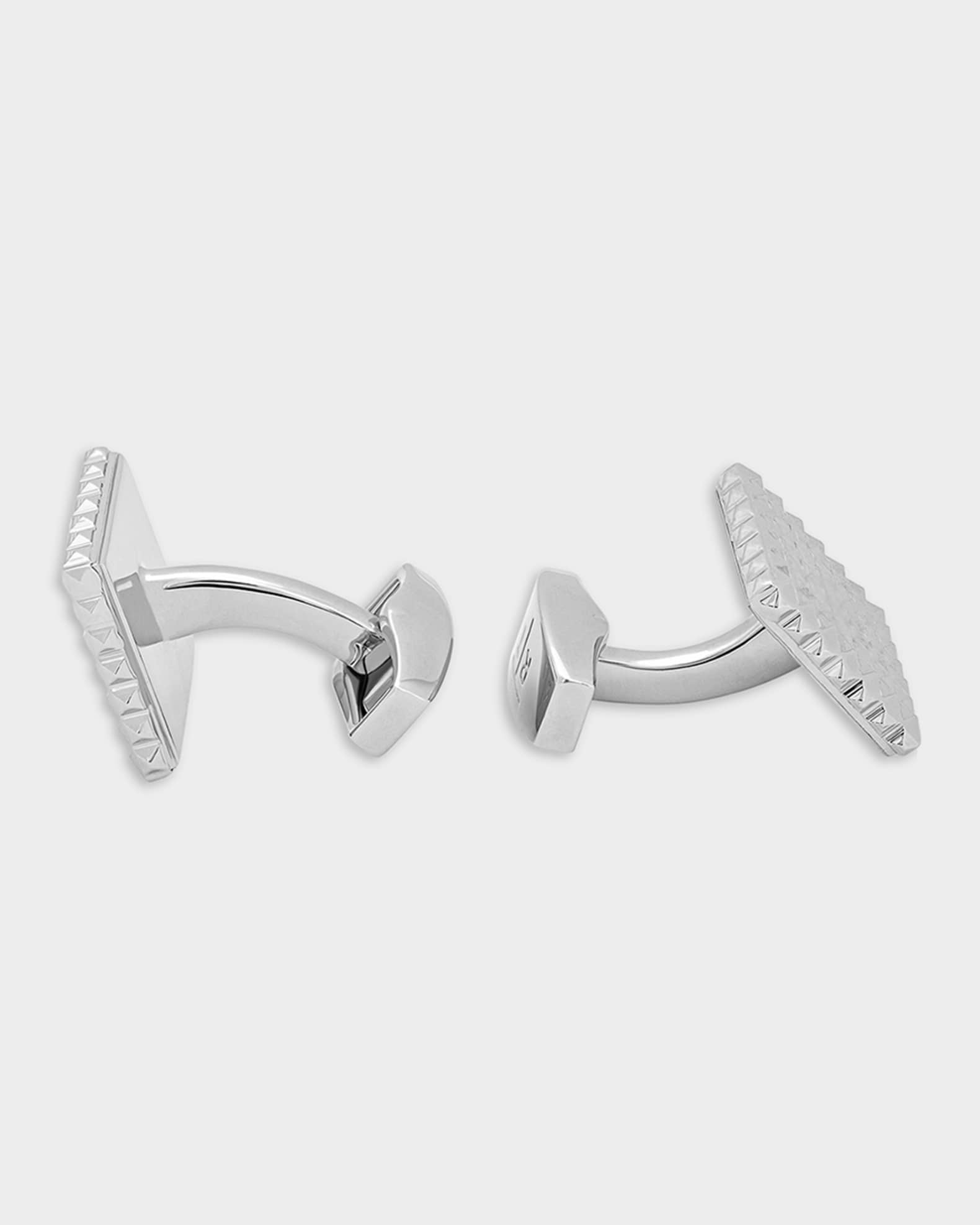 Tateossian Men's Palladium-Plated Diamond Giza Square Cufflinks ...