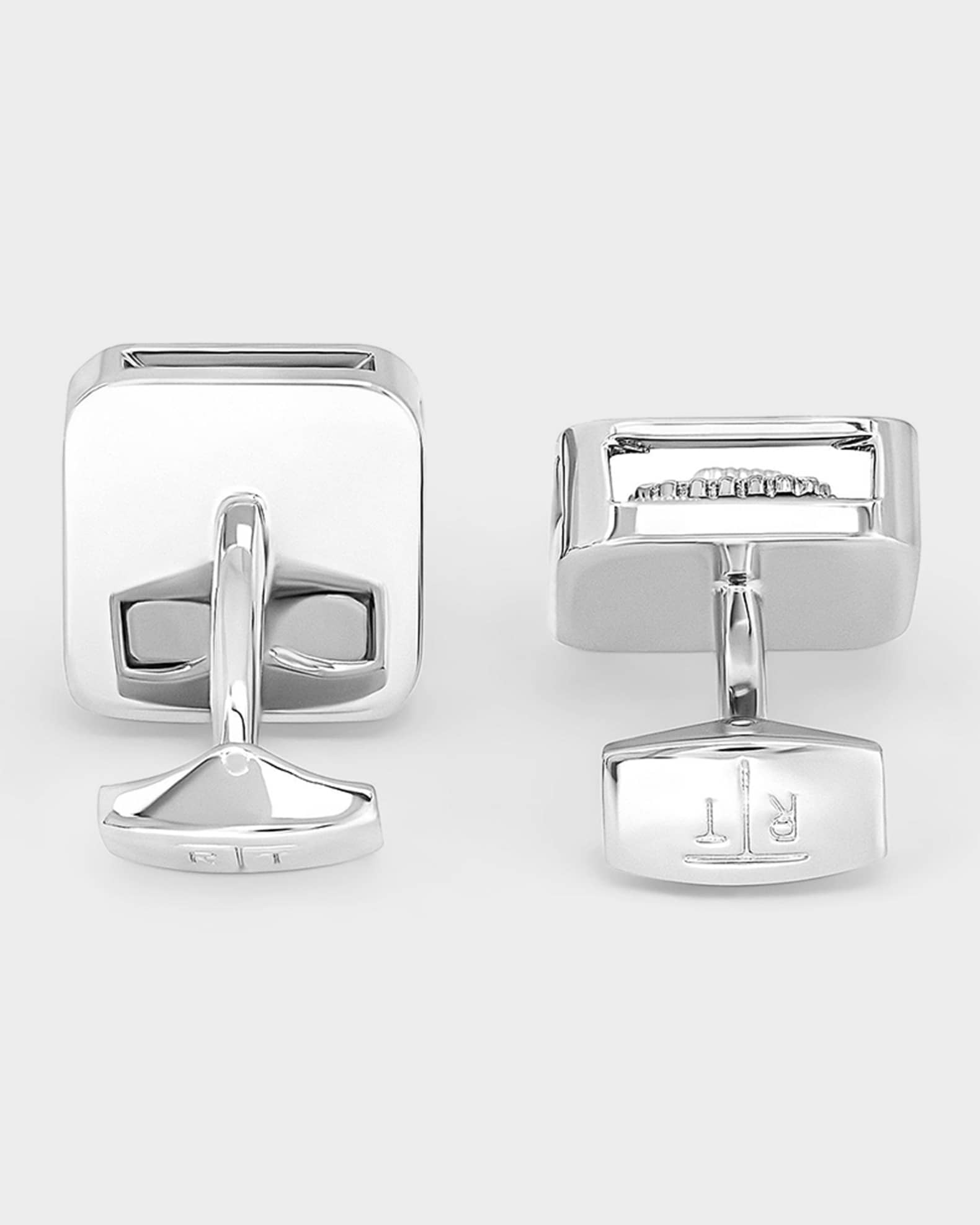 Tateossian Men's Quadrato Gear Cufflinks with Red Enamel | Neiman Marcus
