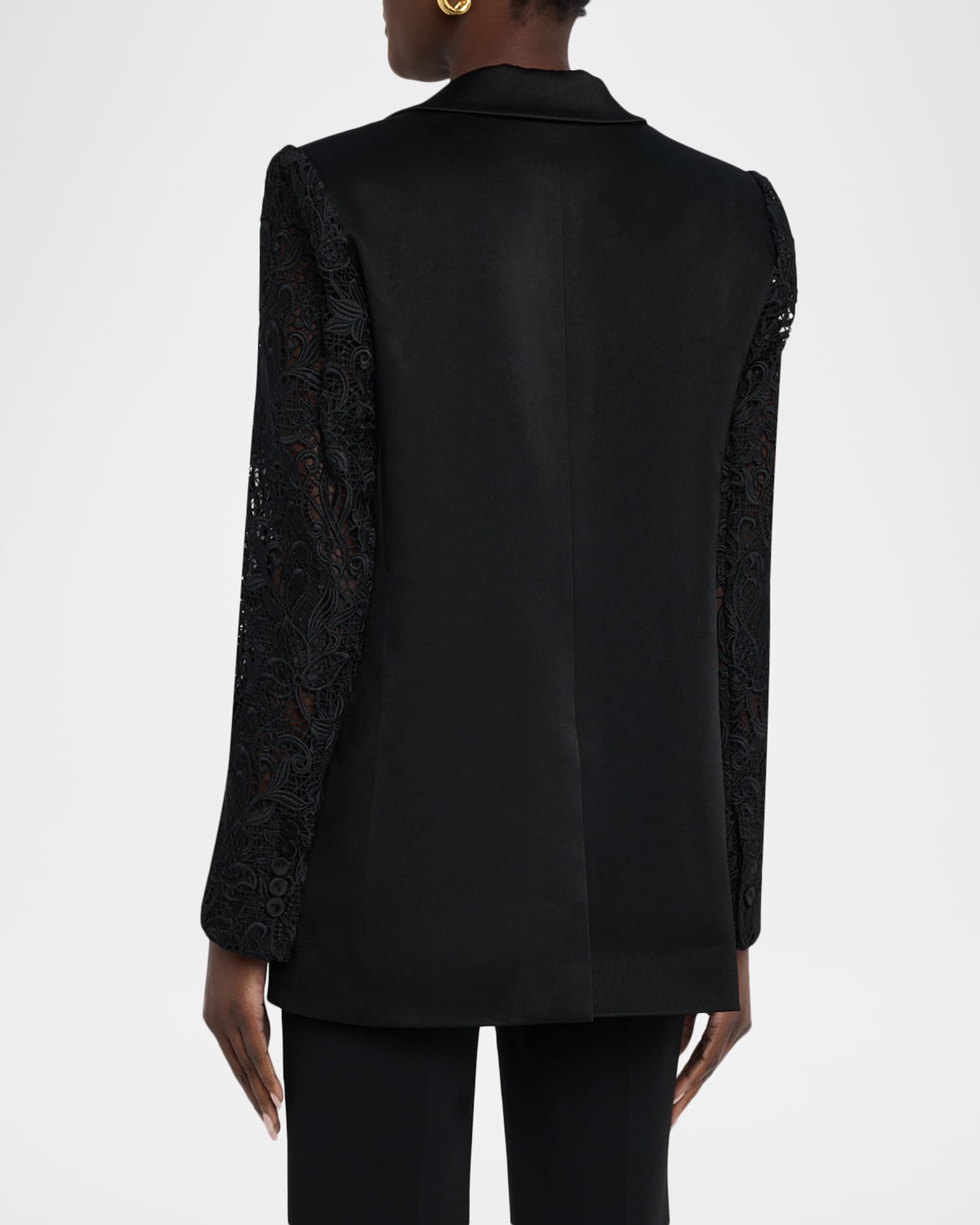 Ungaro Georgie Lace-Sleeve Jacket | Neiman Marcus
