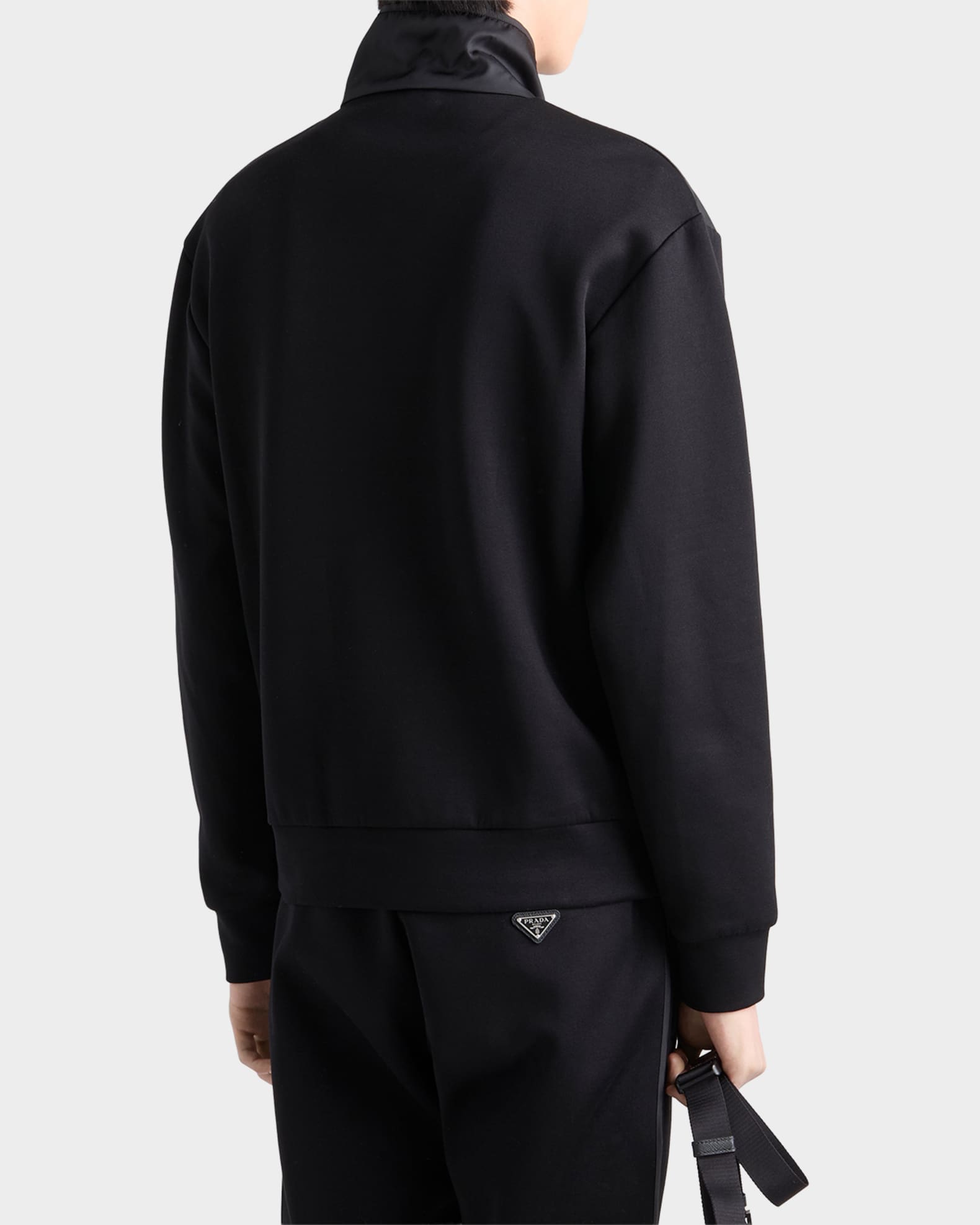 Prada Men's Cotton Fleece Zip Jacket | Neiman Marcus