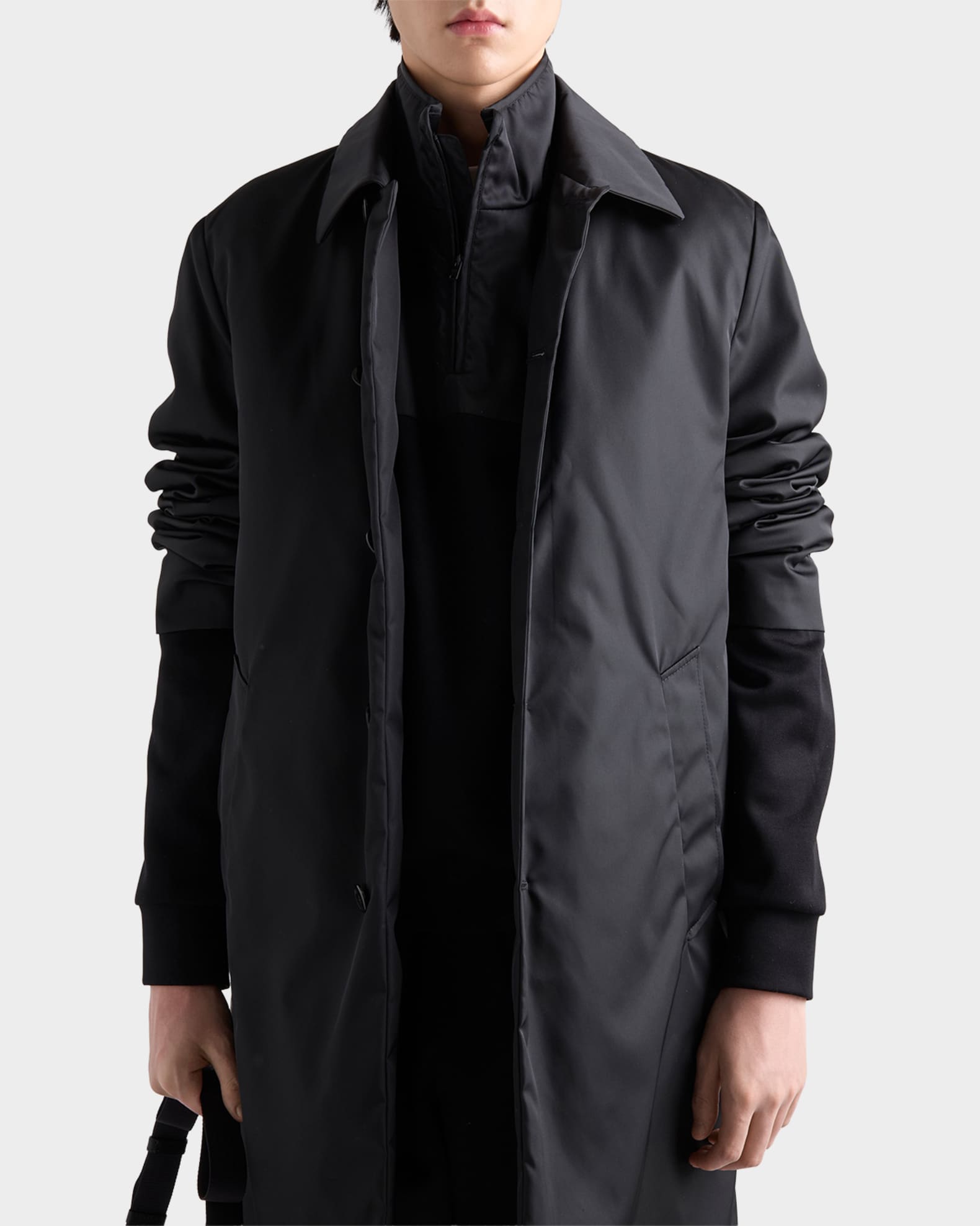 Prada Men's Cotton Fleece Zip Jacket | Neiman Marcus