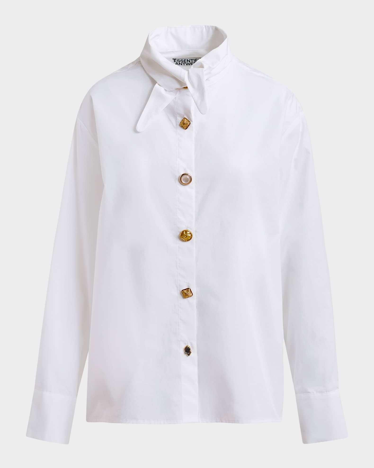 Essentiel Antwerp Jomato Elongated Collared Shirt with Mismatched ...