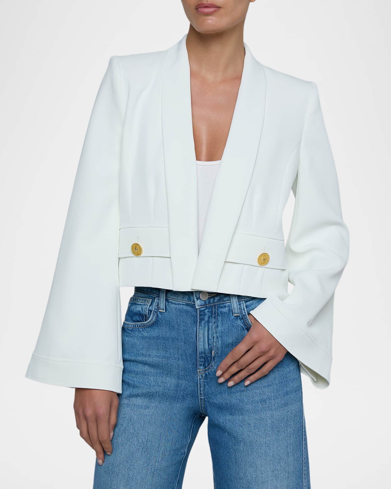 L'Agence Nixie Wide-Sleeve Coat | Neiman Marcus