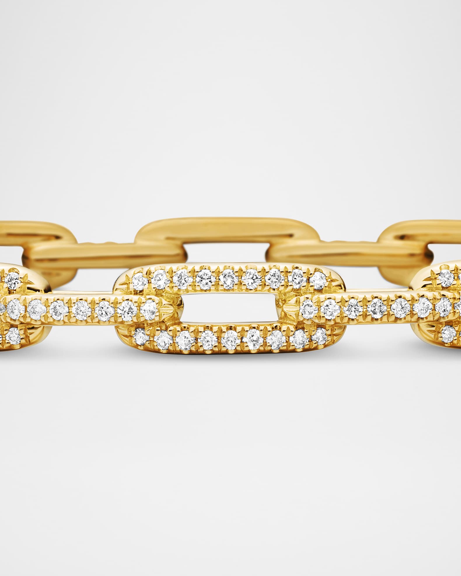 Stax Chain Link Bracelet with Diamonds in 18K Yellow Gold | Neiman Marcus