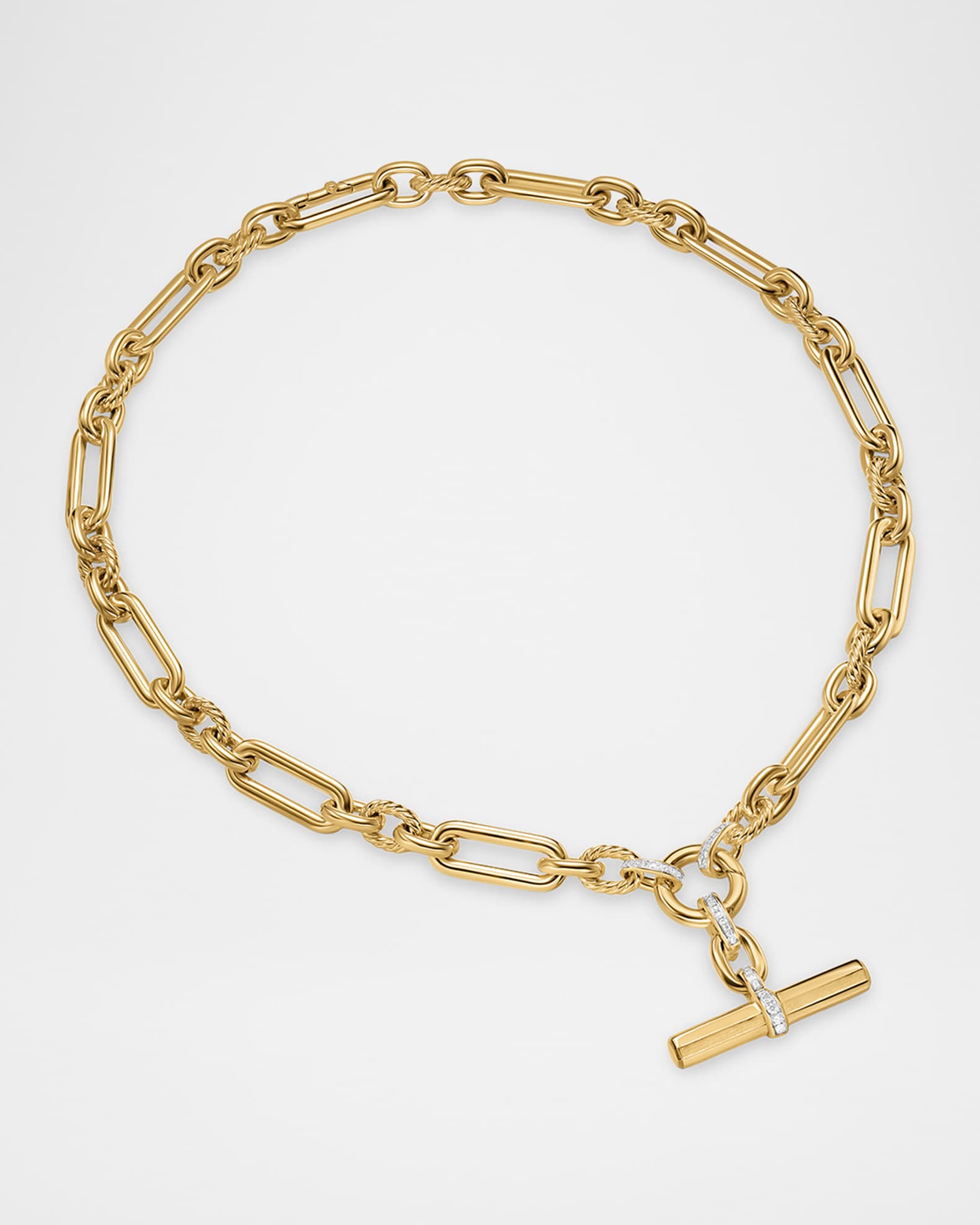 David Yurman Lexington Chain Necklace with Diamonds in 18K Gold, 9.8mm ...