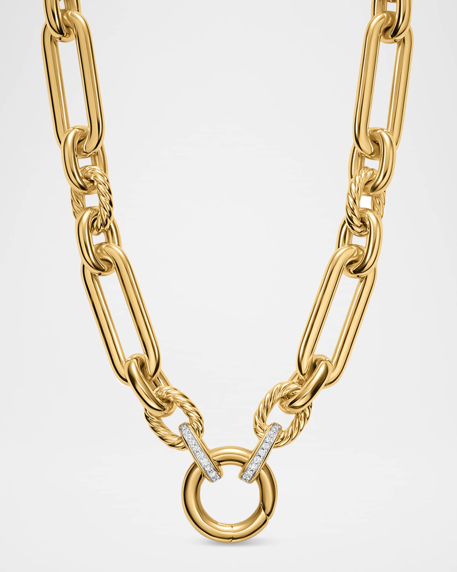David Yurman Lexington Chain Necklace with Diamonds in 18K Gold, 9.8mm ...