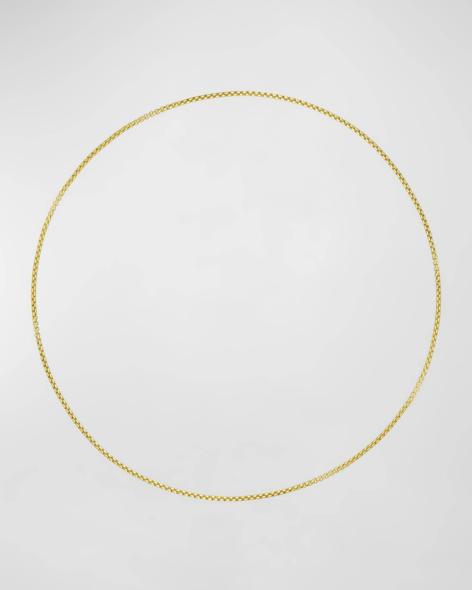 David Yurman Baby Box Chain Necklace in 18K Gold/1.7mm | Neiman Marcus