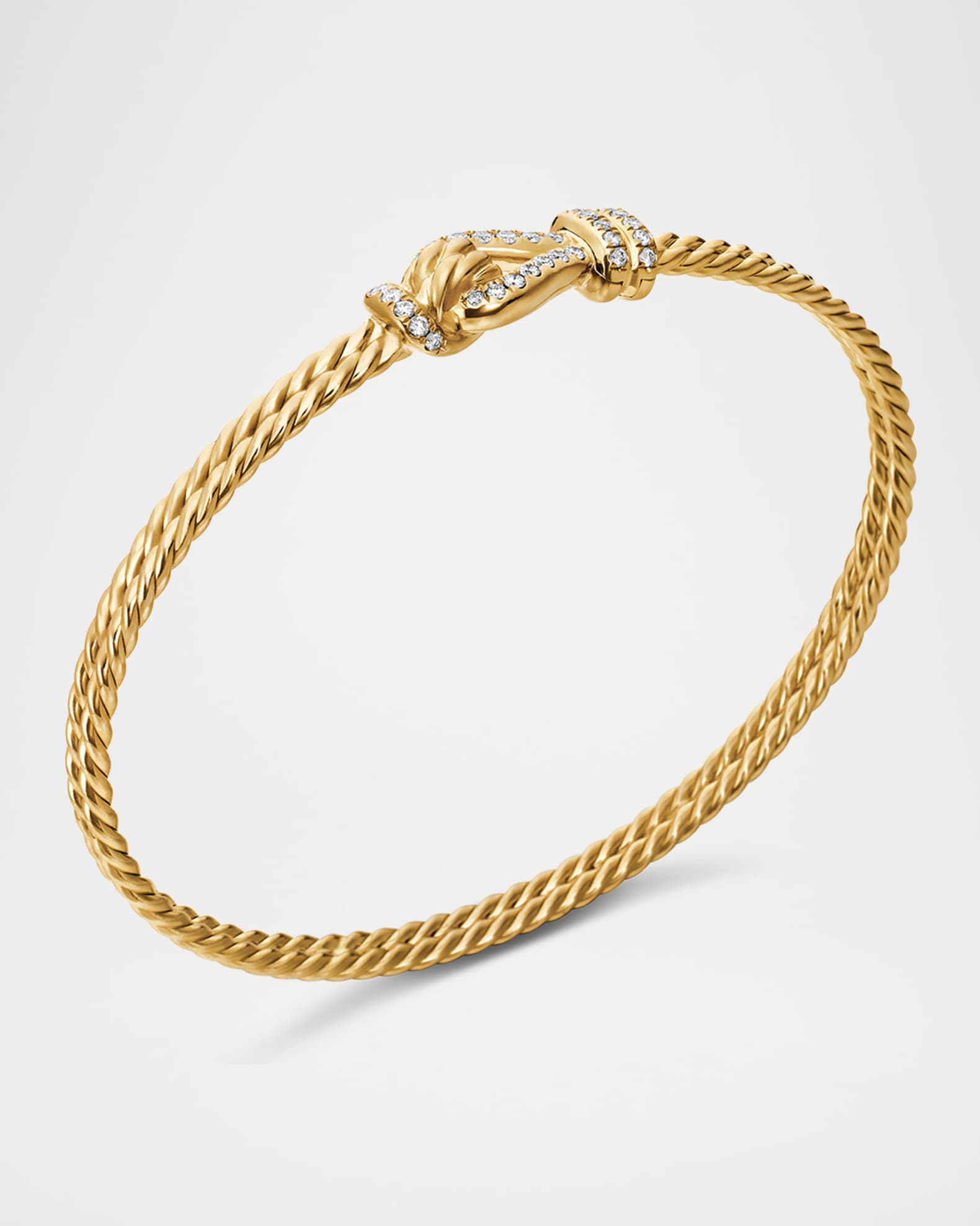 Thoroughbred Loop Bracelet with Diamonds in 18K Gold | Neiman Marcus