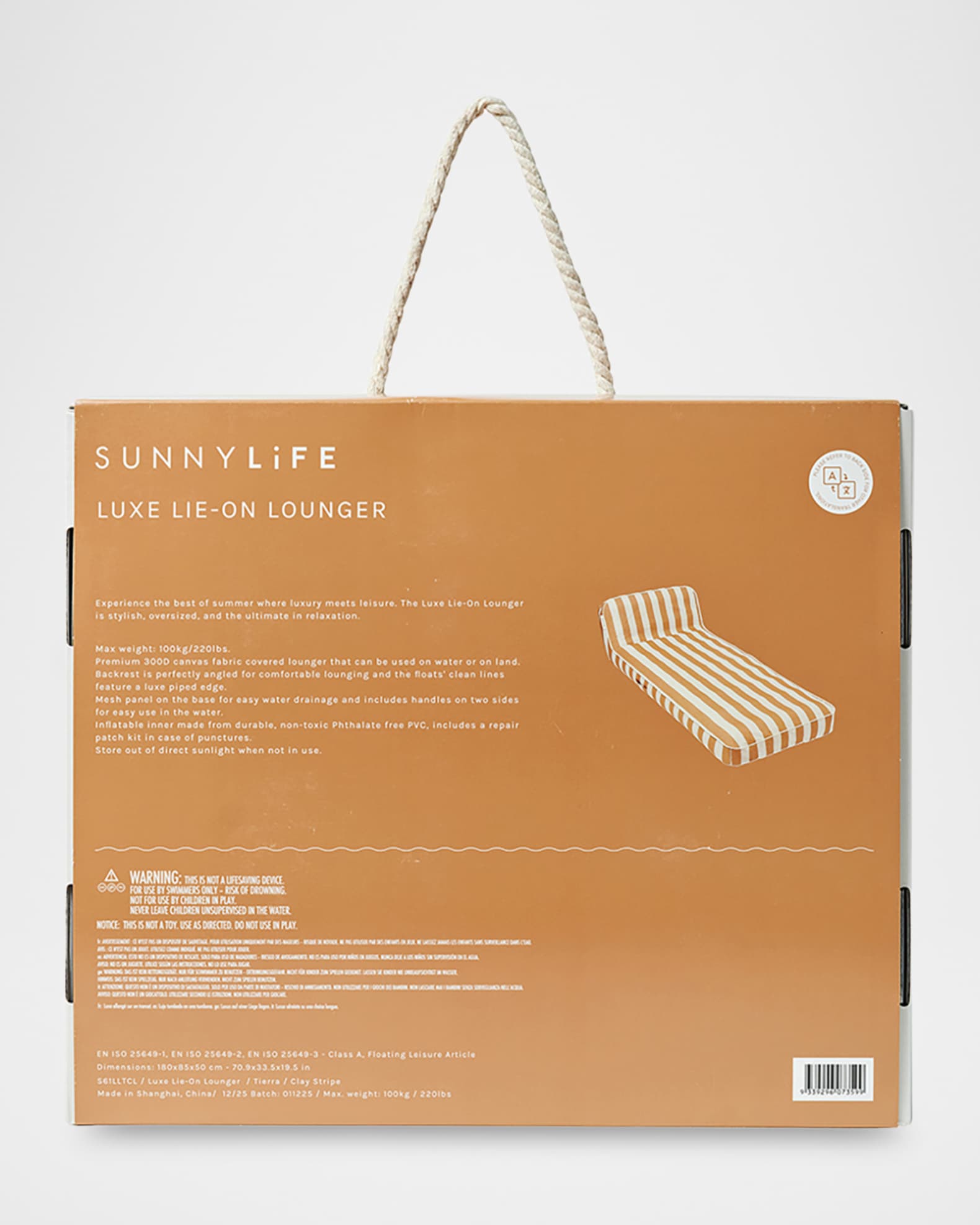 SUNNYLiFE Luxe Lie-On Inflatable Lounger | Neiman Marcus