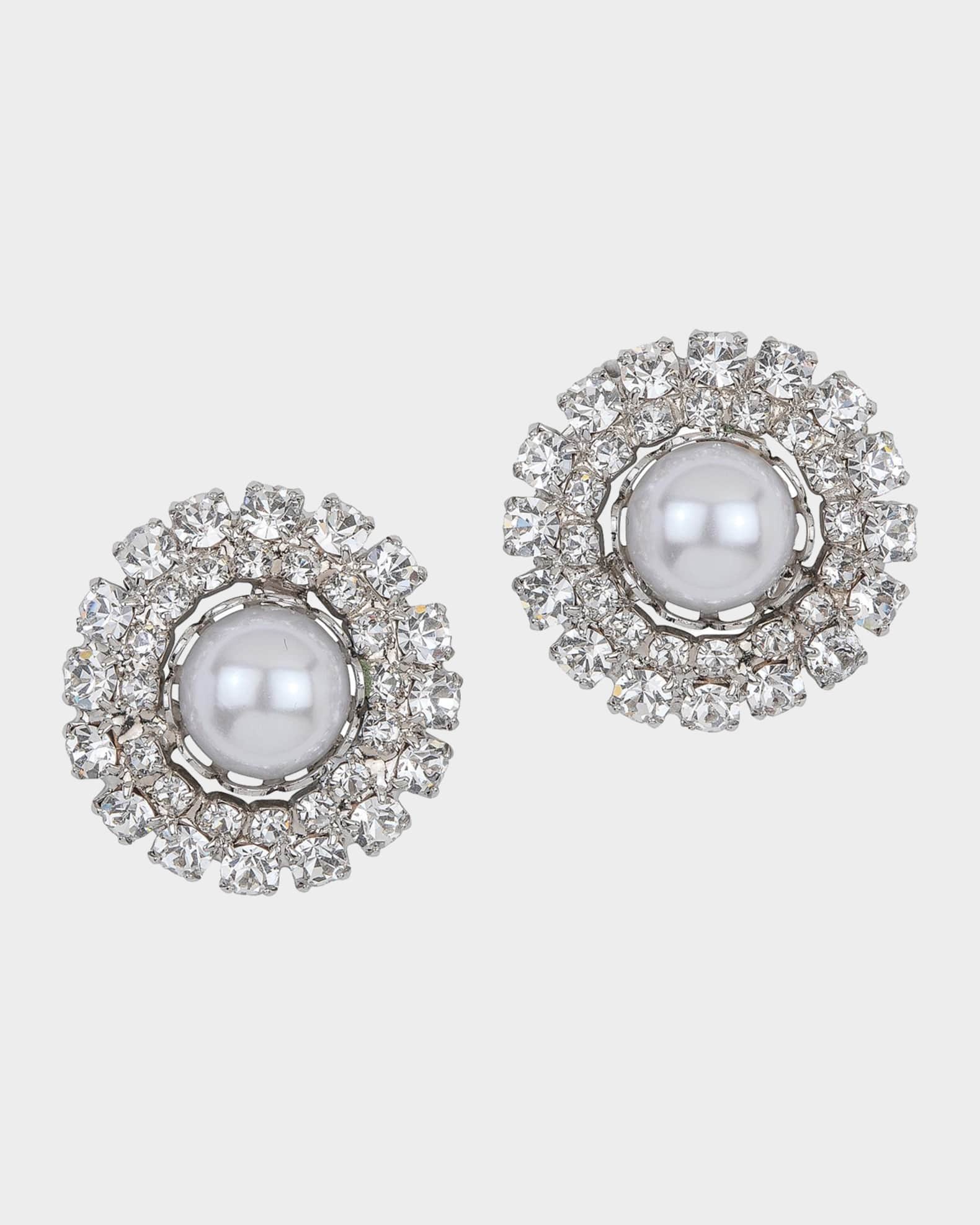 Jennifer Behr Antinea Rhodium-Plated, Imitation Pearl & Crystal ...