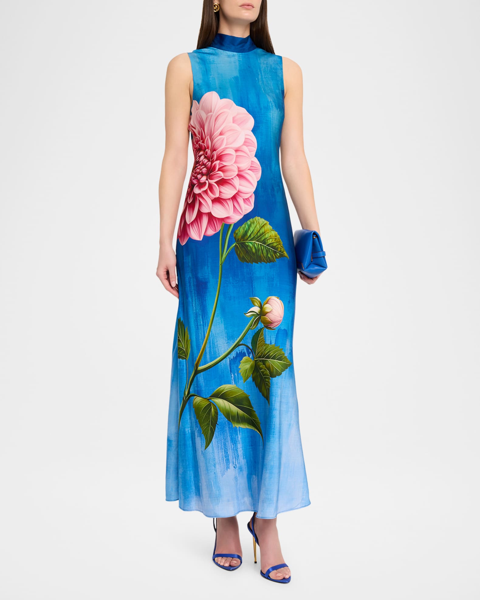 Elie Tahari The Sonja Garden Ombré Floral-Print Maxi Dress | Neiman Marcus