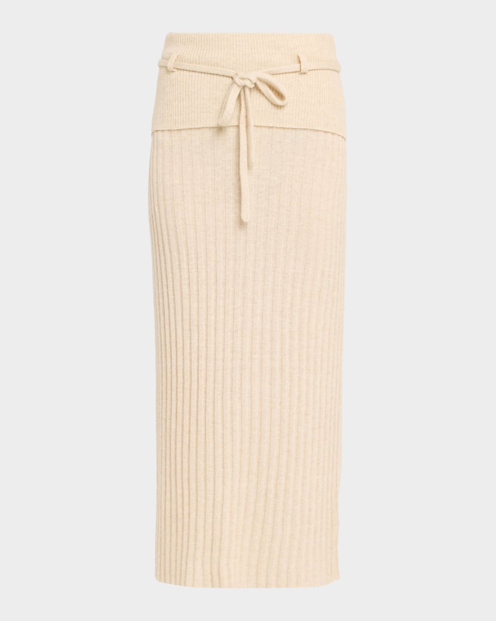 Guest in Residence Lia Low-Rise Cashmere-Blend Skirt | Neiman Marcus