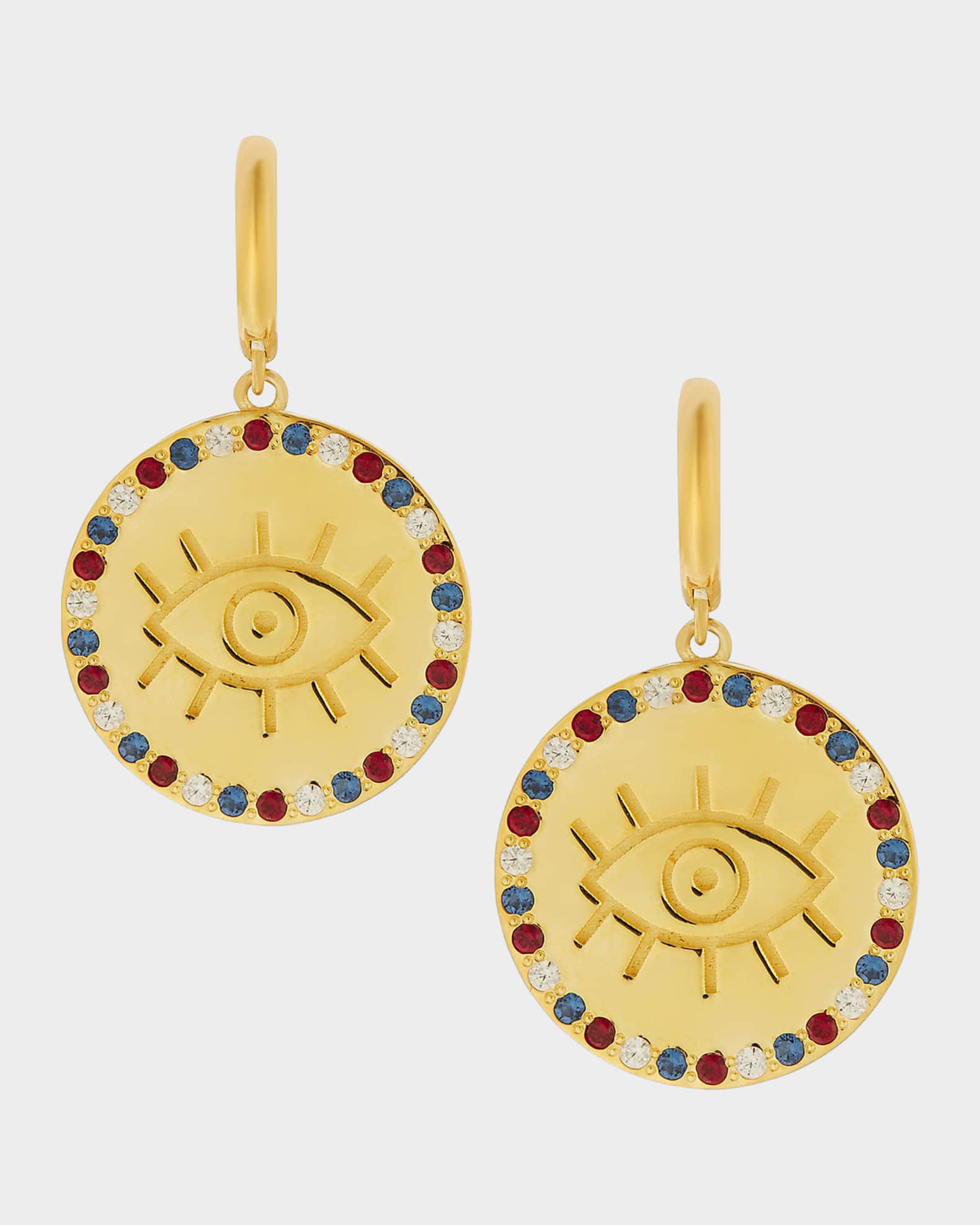 ILEANA MAKRI Emily In Paris 18K Gold-Plated & Zircon Eye Drop Earrings ...