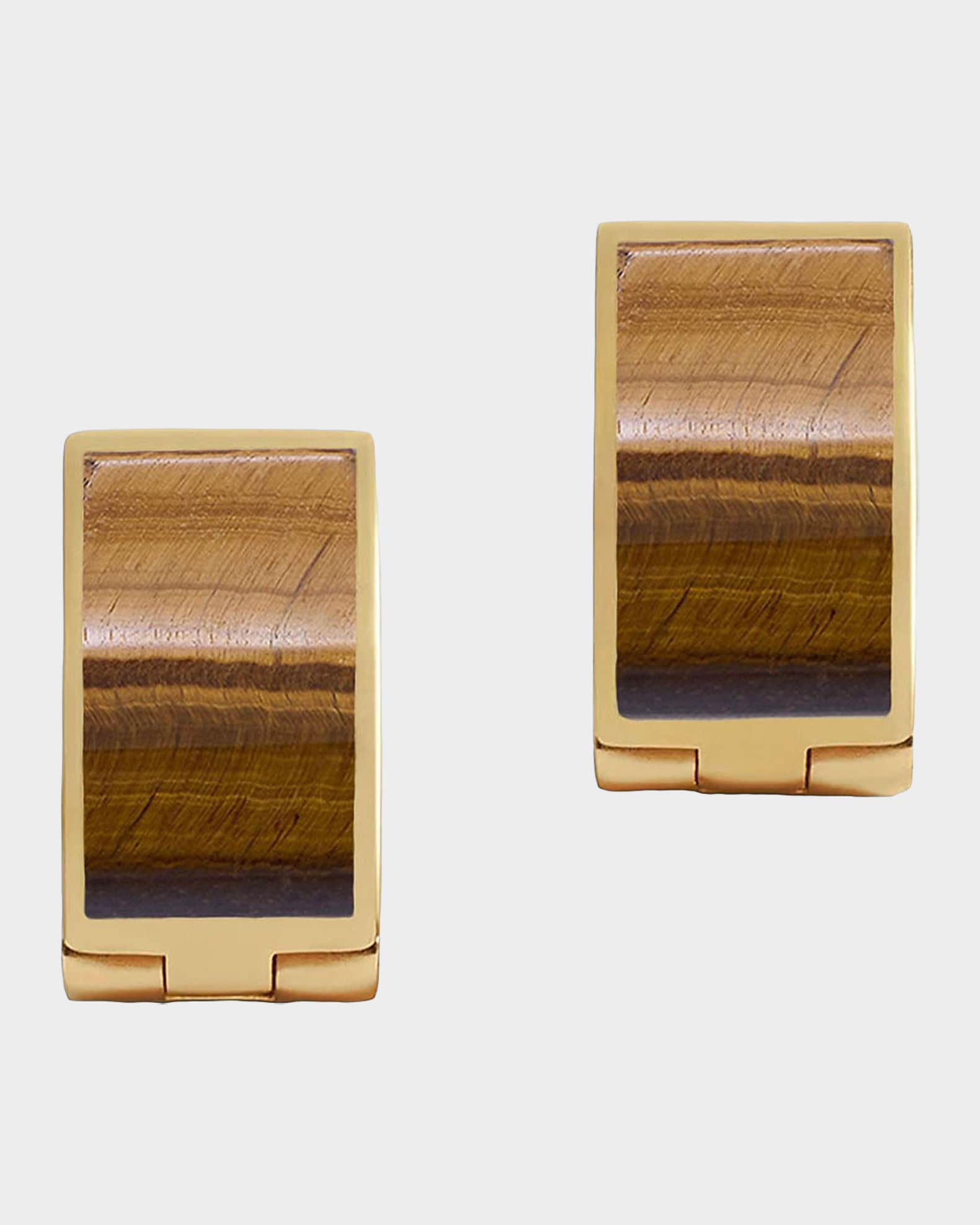 Ronny Kobo Bengali 14K-Gold-Plated & Picture Jasper Hoop Earrings ...