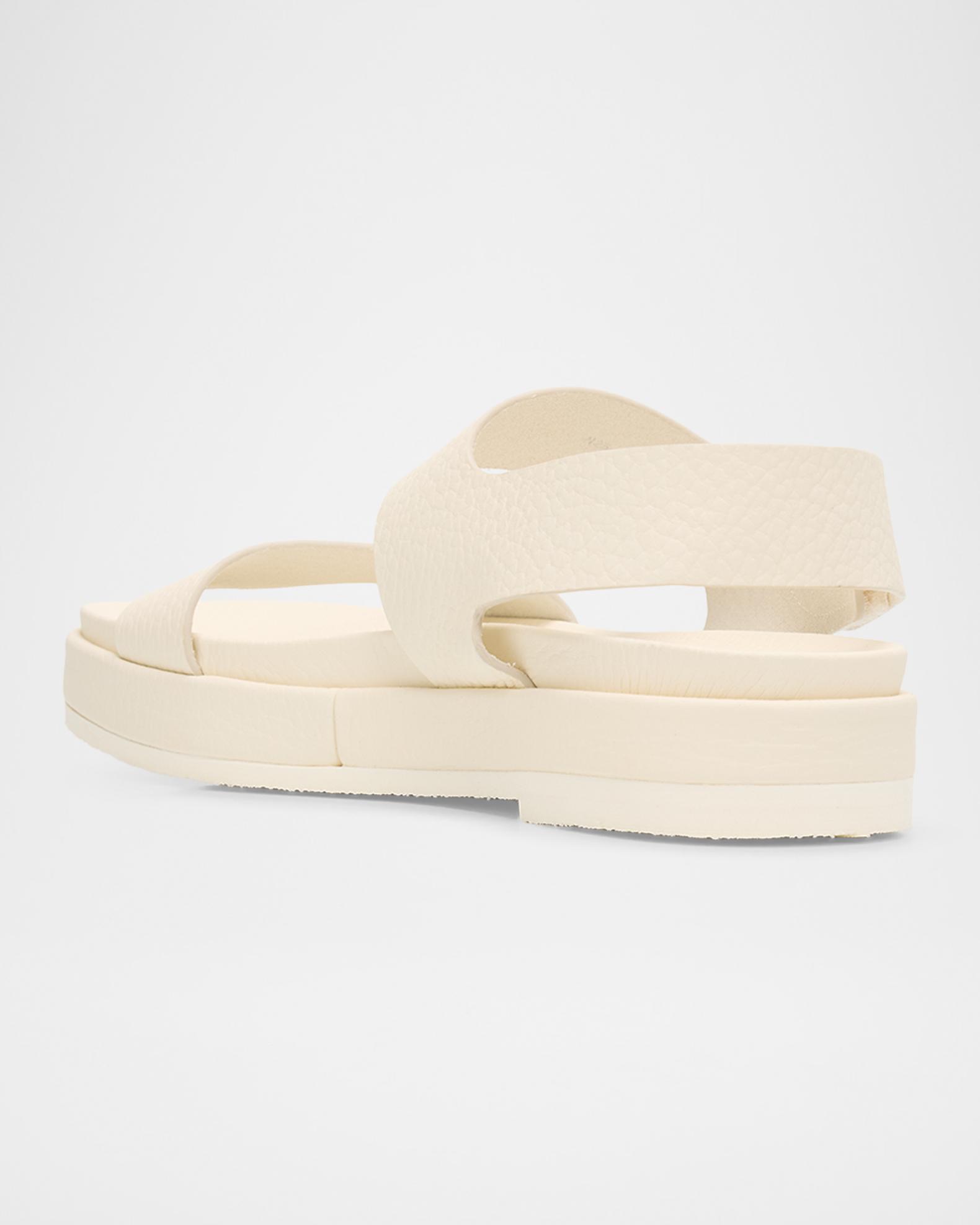 Pedro Garcia Jamili Leather Double-Band Flat Sandals | Neiman Marcus