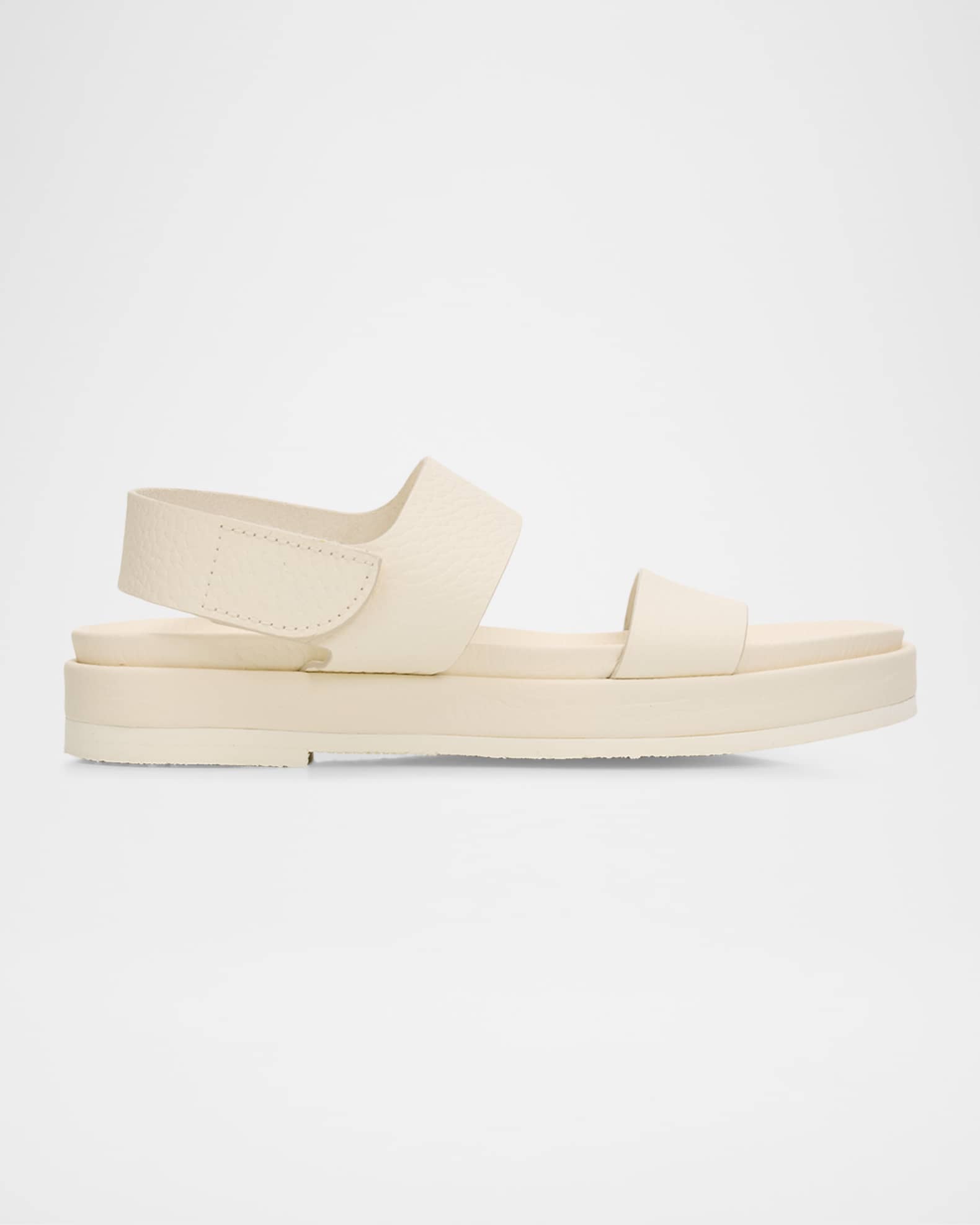 Pedro Garcia Jamili Leather Double-Band Flat Sandals | Neiman Marcus