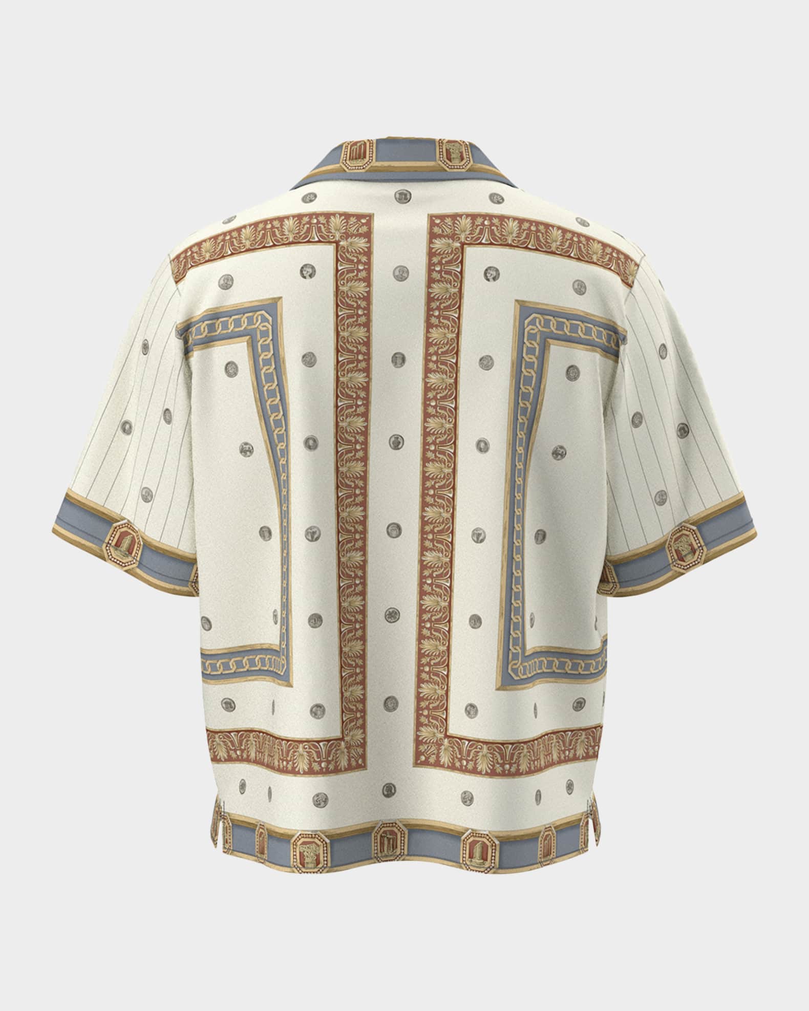 Versace Men's The Ringmaster Silk Twill Short-Sleeve Shirt | Neiman Marcus