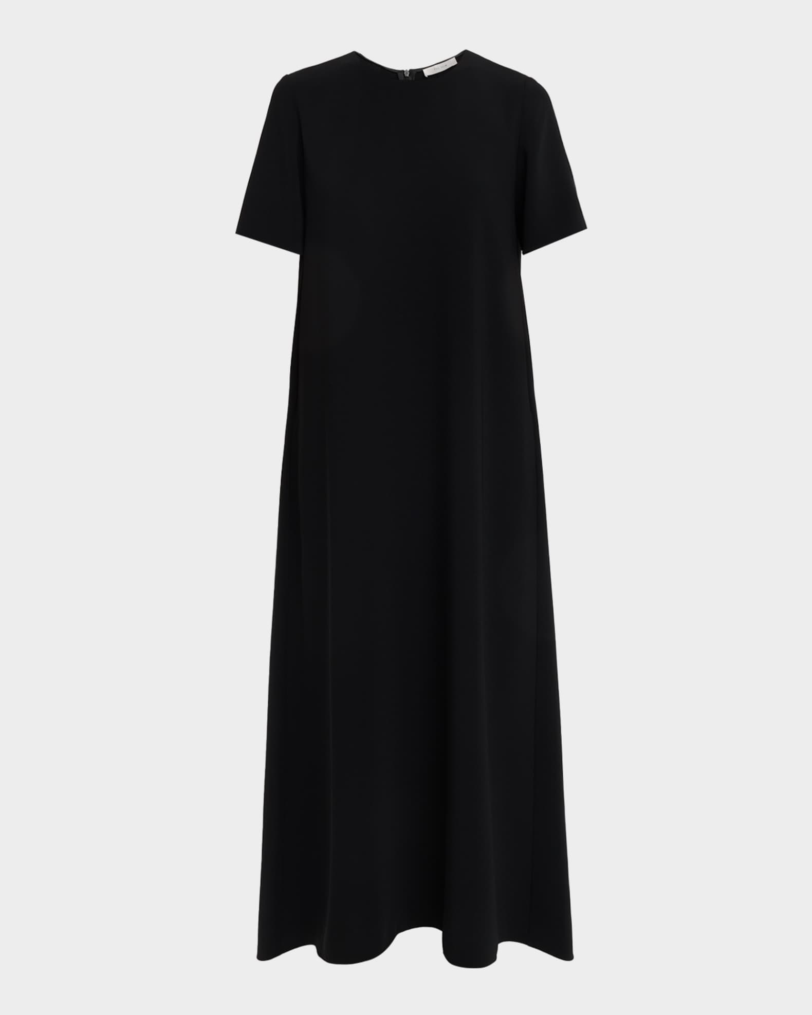 THE ROW Robi Short-Sleeve Cady Maxi Dress | Neiman Marcus