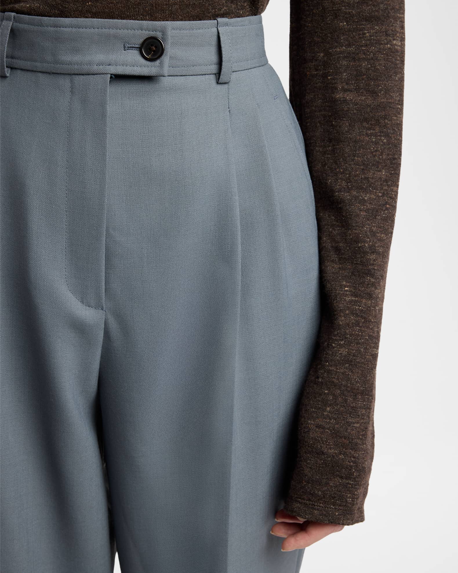 THE ROW Ragnar Tapered Wool Suiting Pants | Neiman Marcus