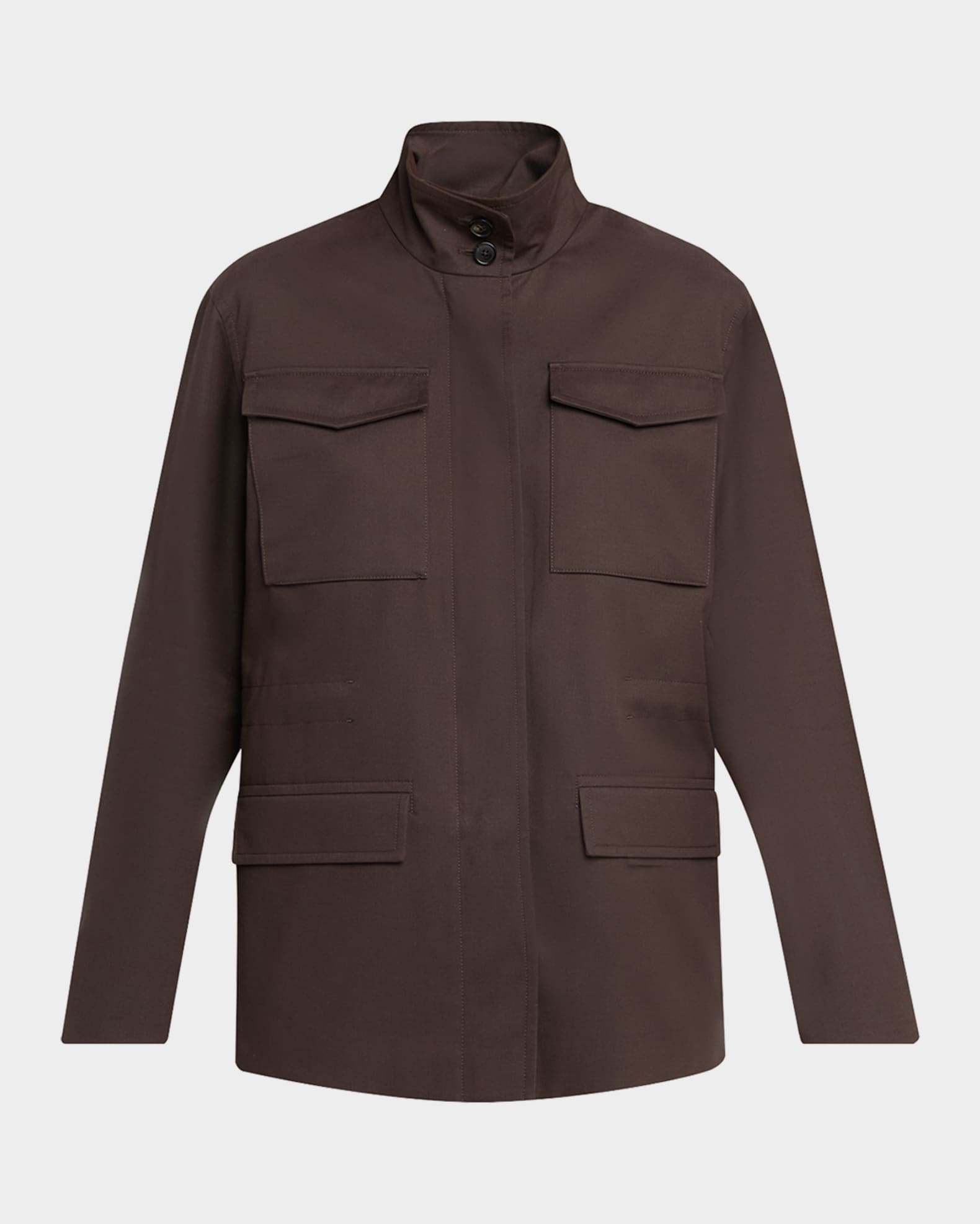 THE ROW Floriane Cotton-Cashmere Utility Jacket | Neiman Marcus