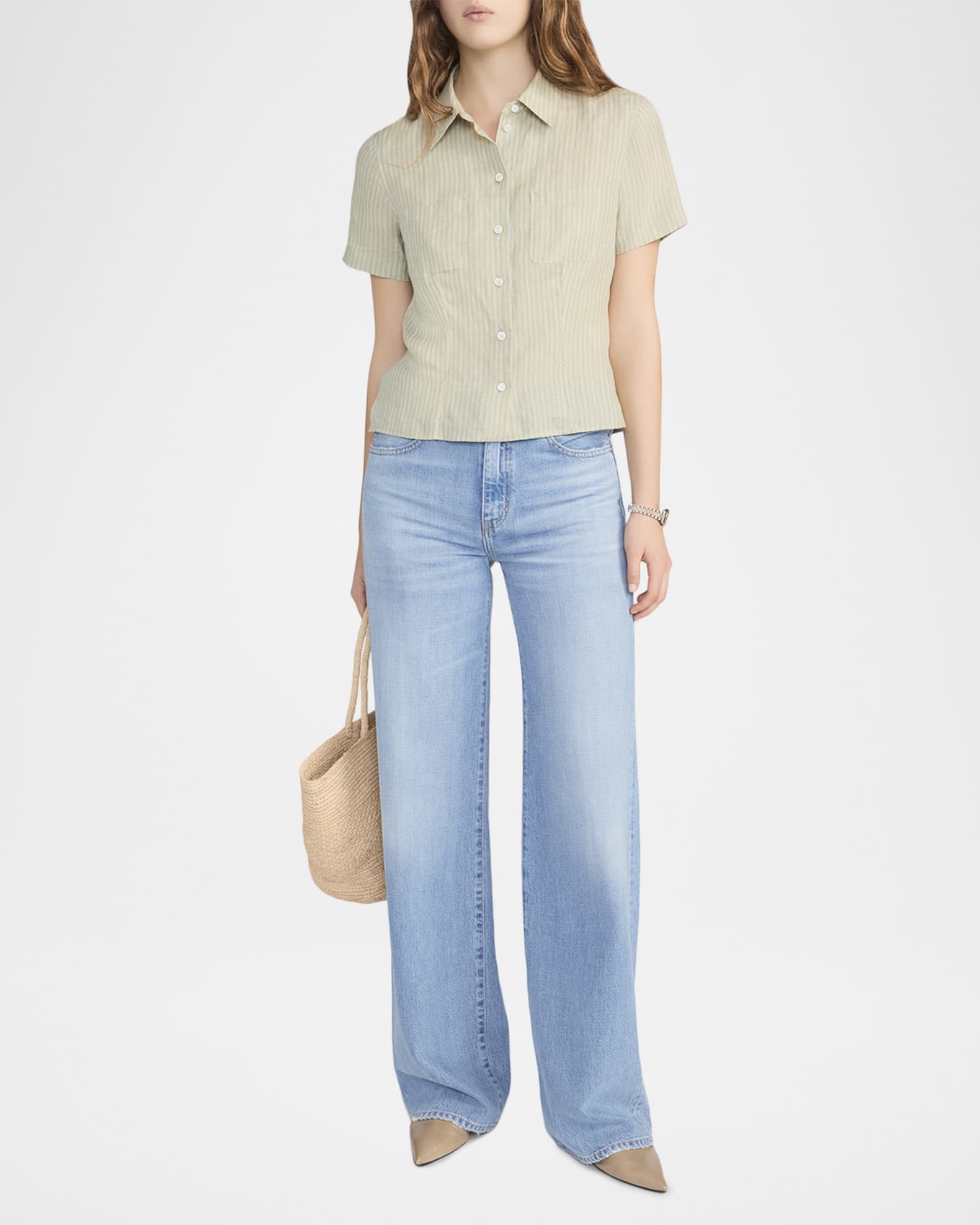 FRAME The Off Duty Stroll Jeans | Neiman Marcus