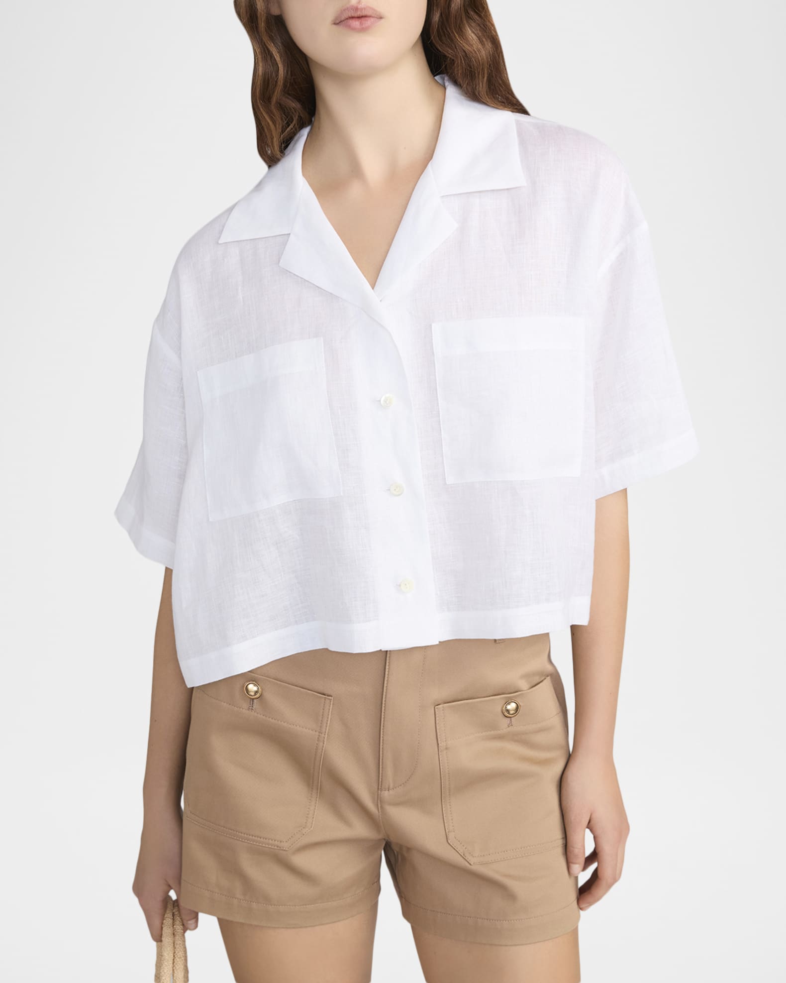 FRAME The Linen Pocket Top | Neiman Marcus