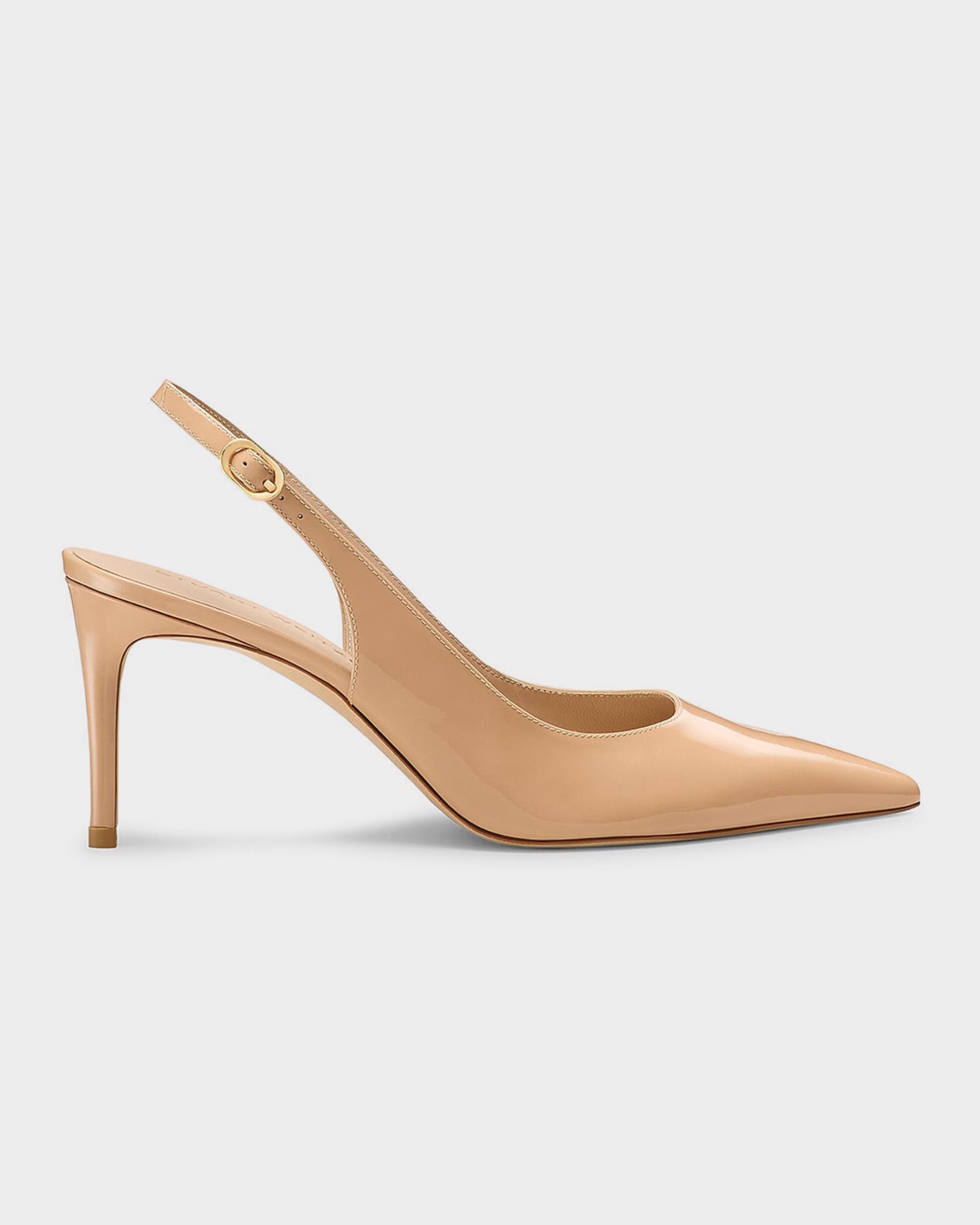 Stuart Weitzman 75mm Stuart Power Patent Leather Slingback Pumps ...