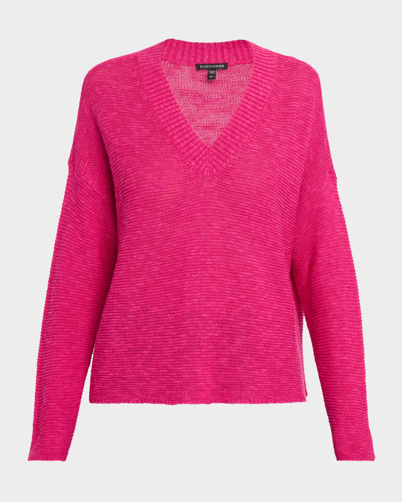 Eileen Fisher Organic Linen-Organic Cotton Knit Sweater | Neiman Marcus