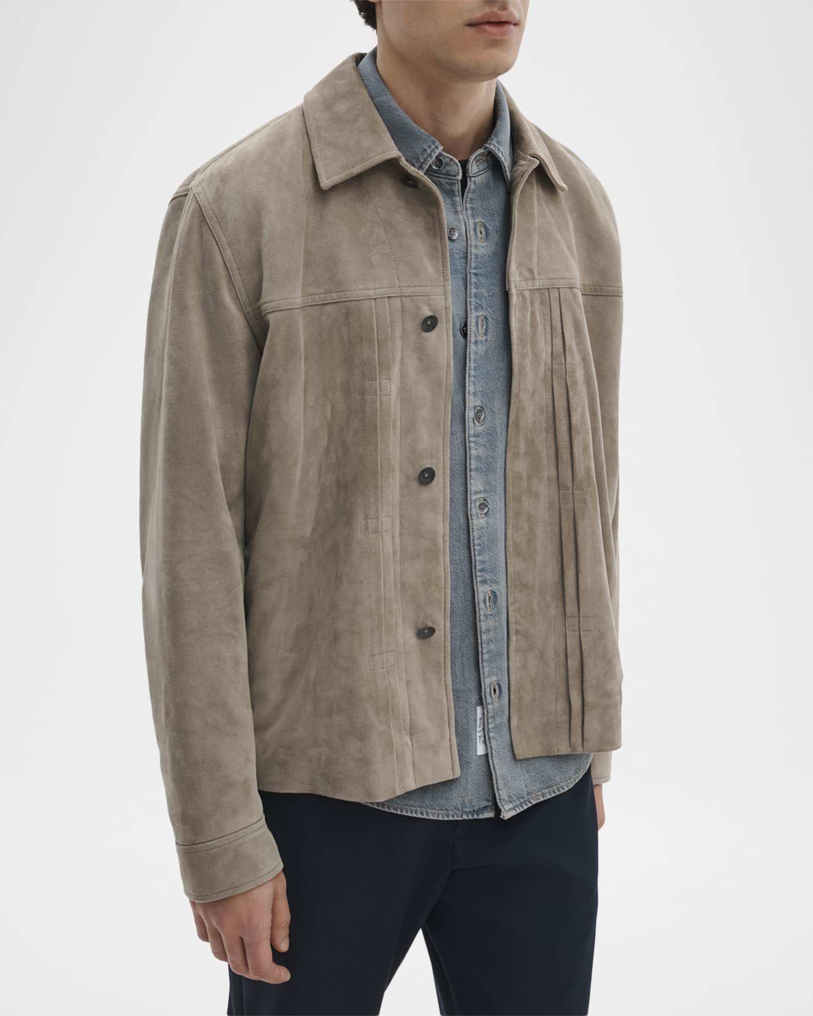 Rag & Bone Men's Dwight Suede Shirt Jacket | Neiman Marcus