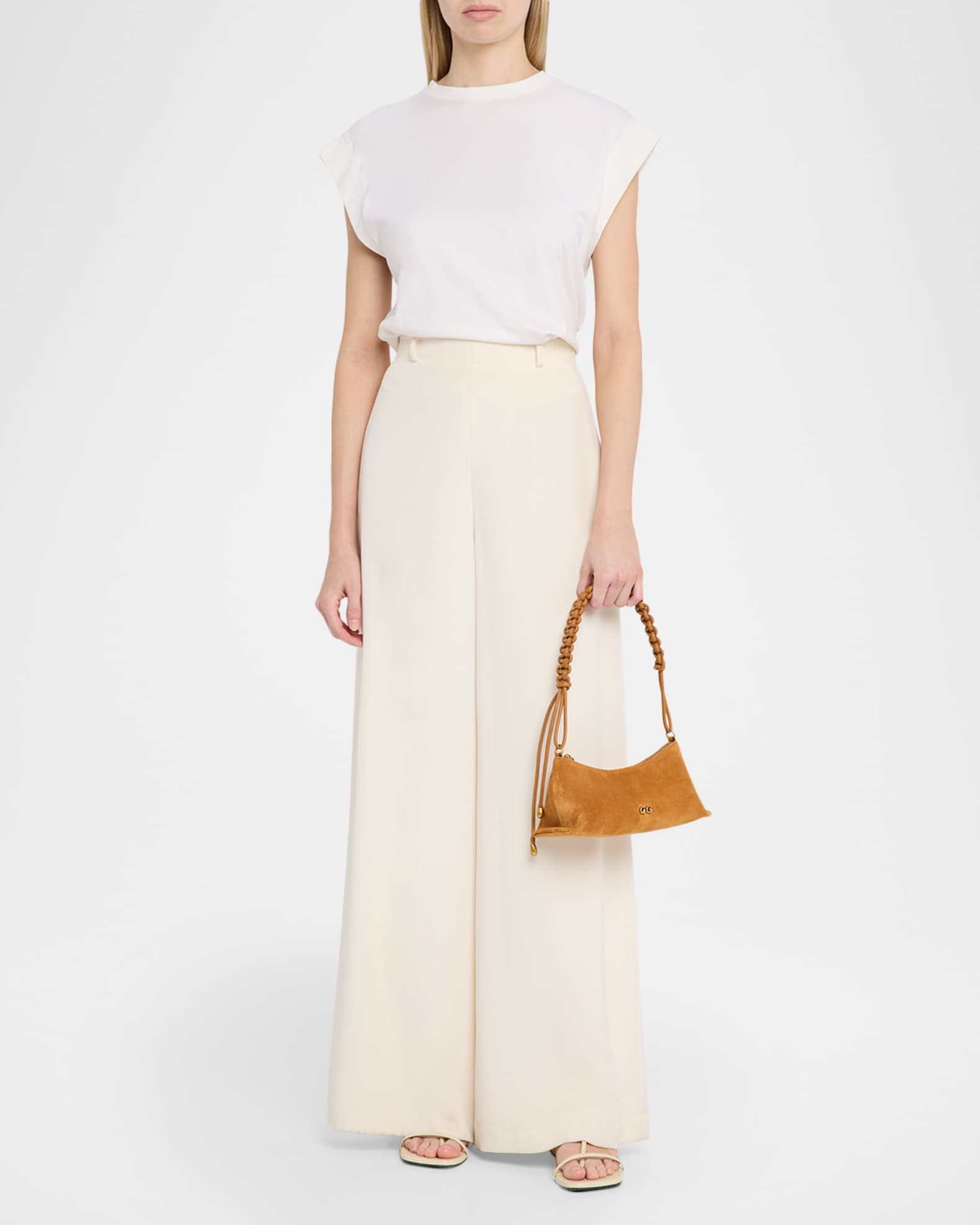 Cult Gaia Osa Braided-Strap Suede Shoulder Bag | Neiman Marcus