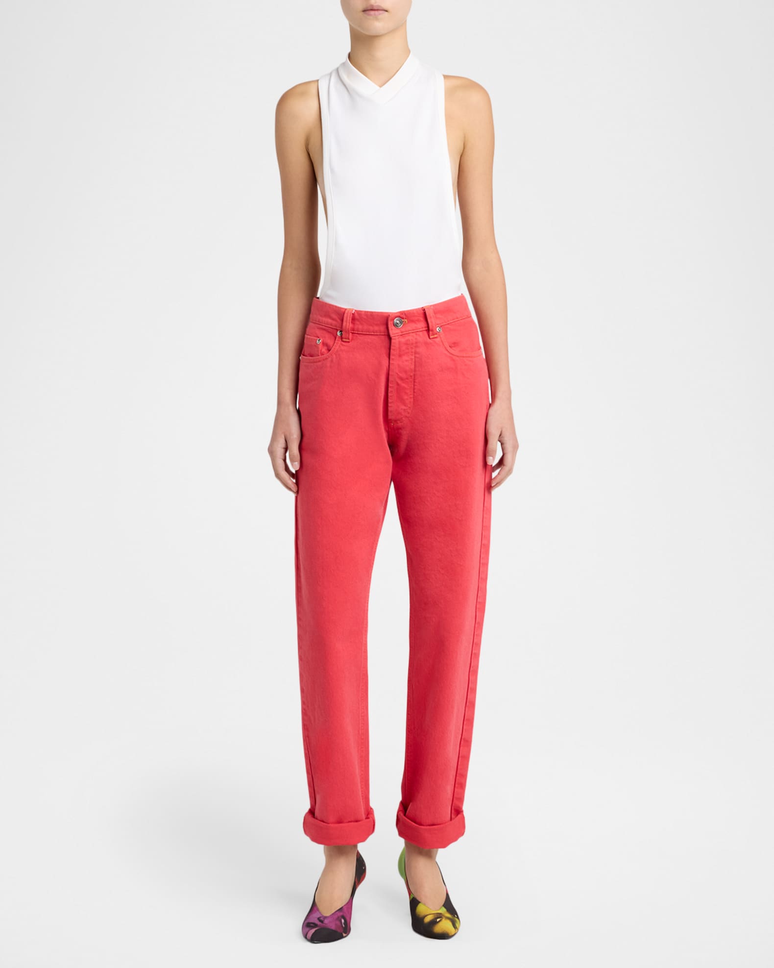 Versace Low-Cut Racerback Tank Top | Neiman Marcus