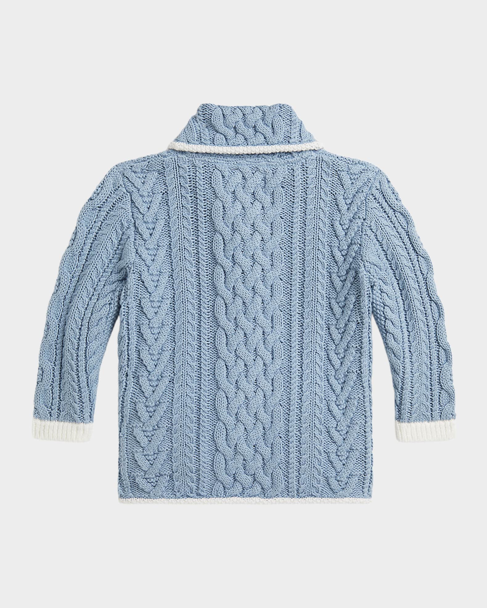 Polo Ralph Lauren Kid's Cable-Knit Cotton Shawl Cardigan, Size 3M-24M ...