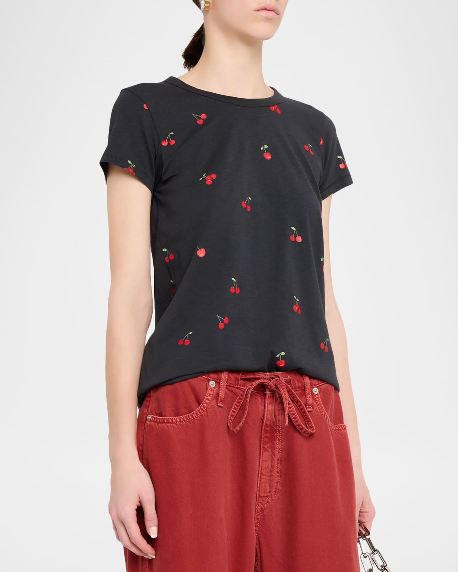 Rag & Bone All-Over Cherry Graphic Tee | Neiman Marcus