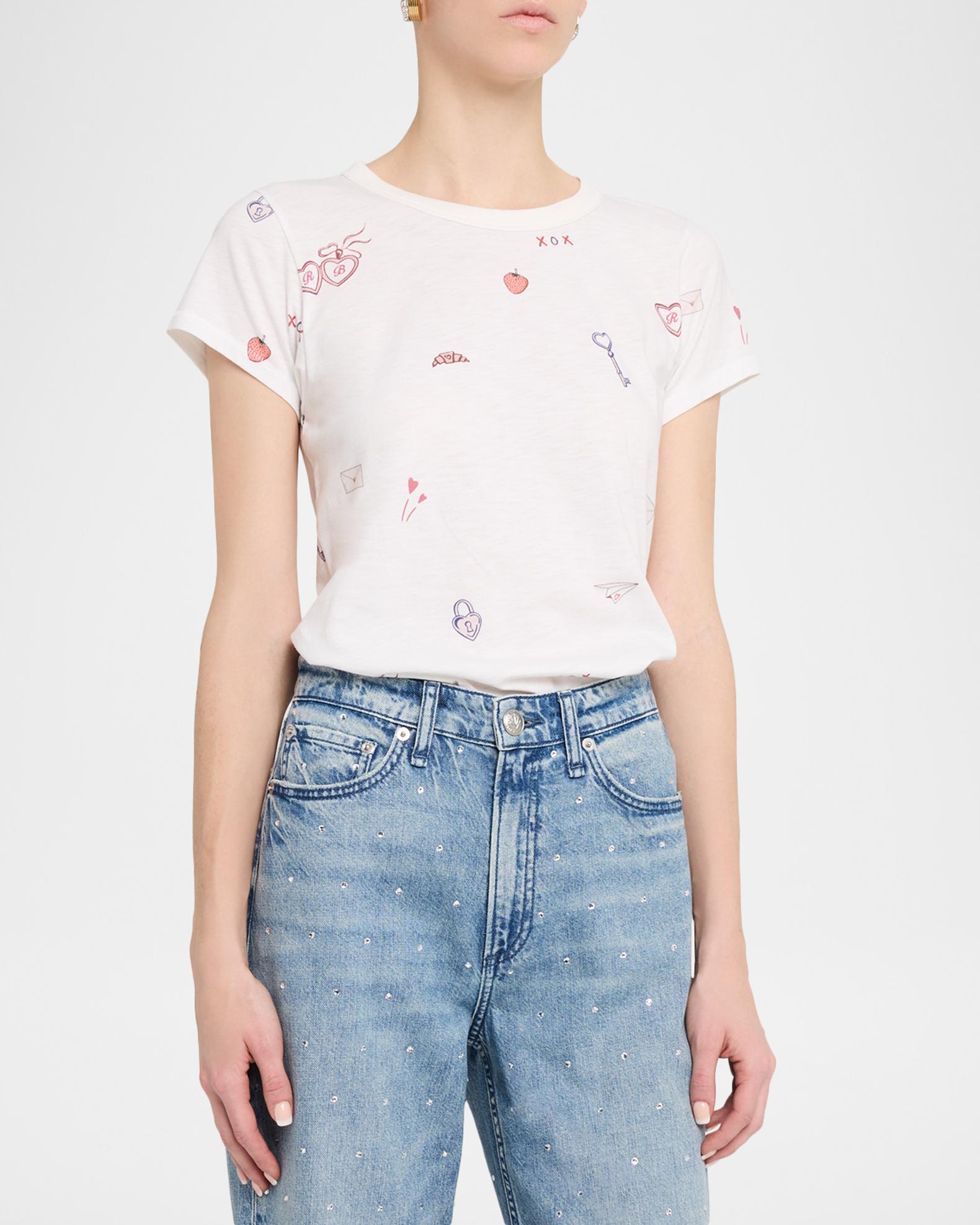Rag & Bone All-Over Valentines Graphic Tee | Neiman Marcus