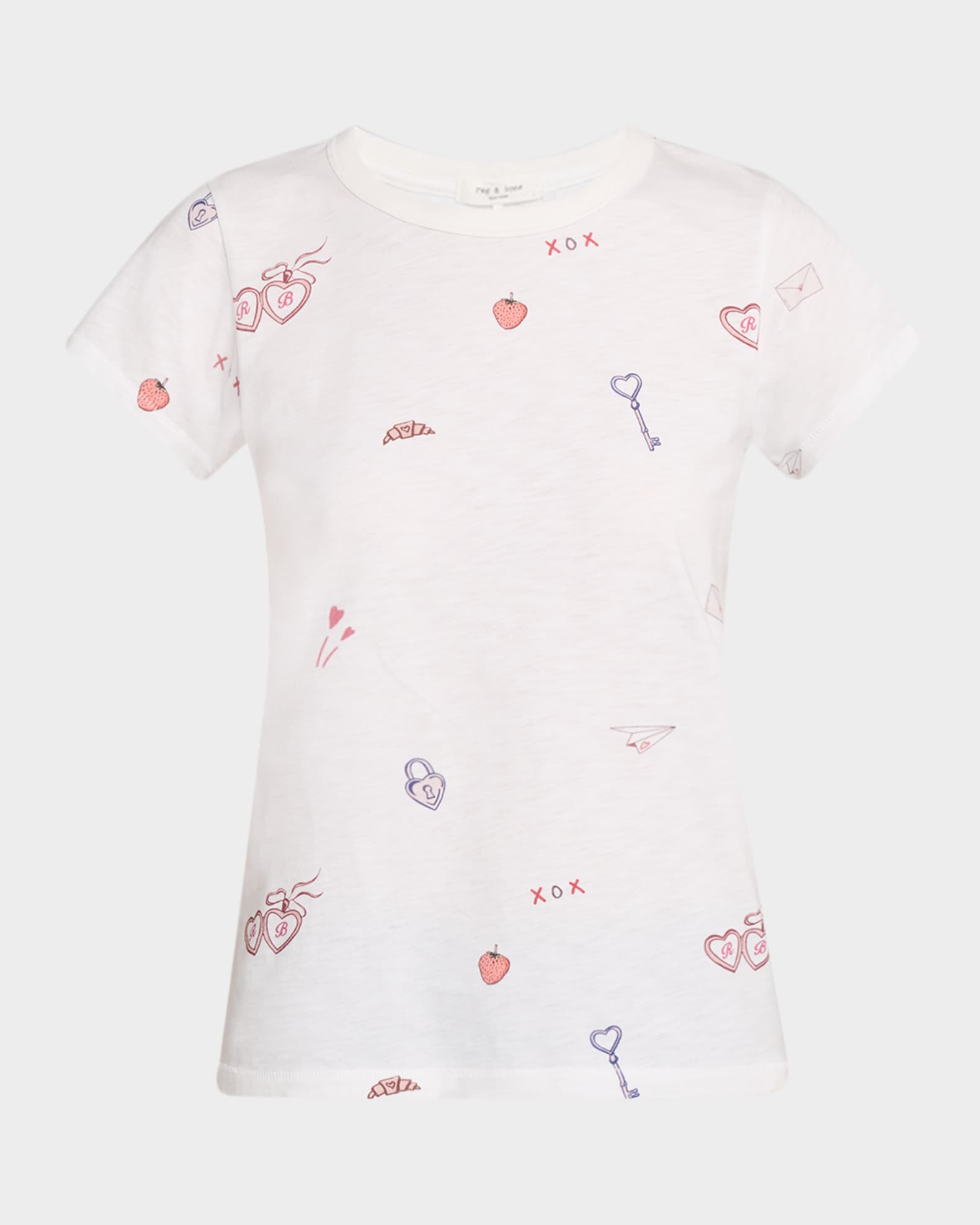Rag & Bone All-Over Valentines Graphic Tee | Neiman Marcus