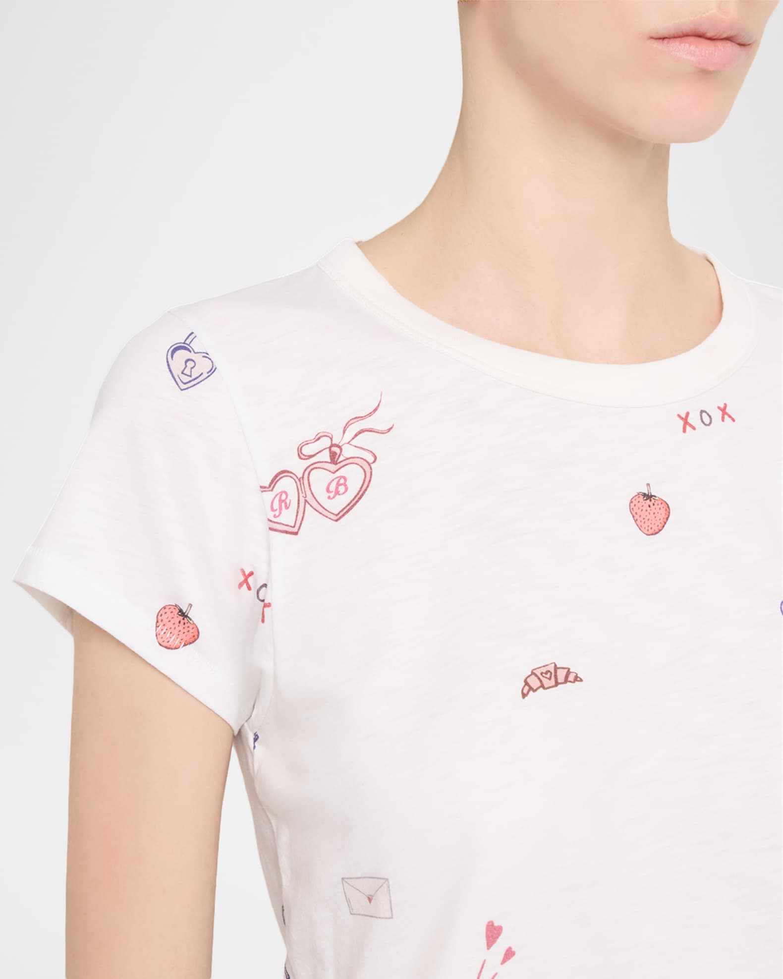 Rag & Bone All-Over Valentines Graphic Tee | Neiman Marcus