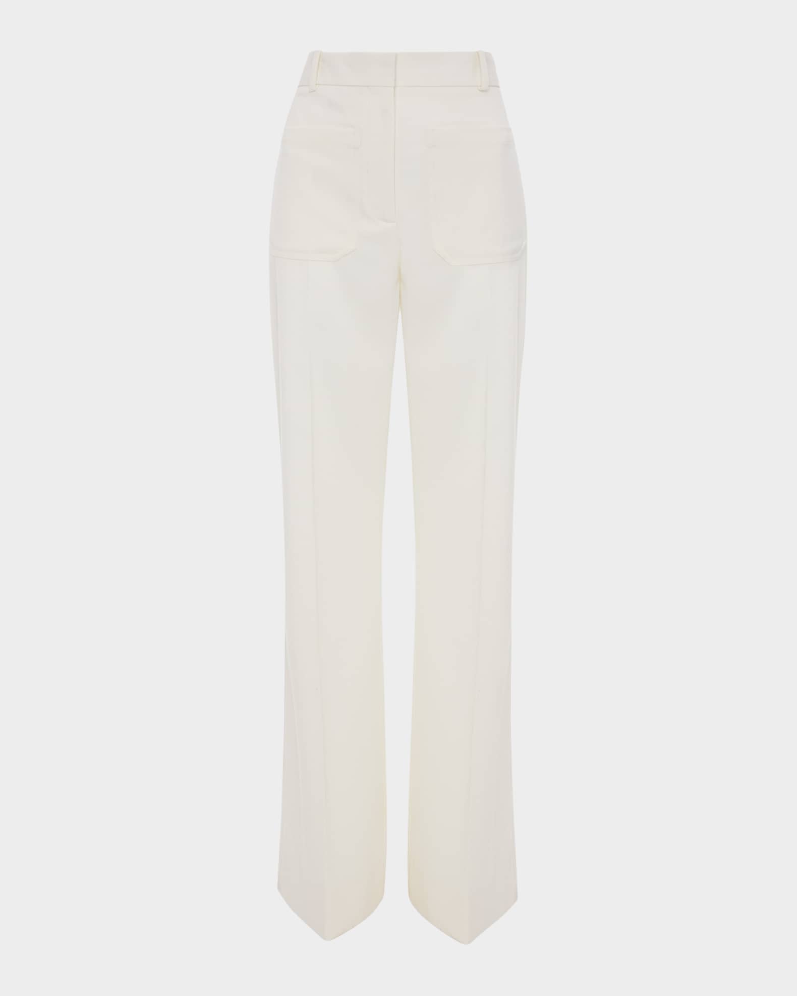 Victoria Beckham Alina Patch-Pocket Wide-Leg Trousers | Neiman Marcus