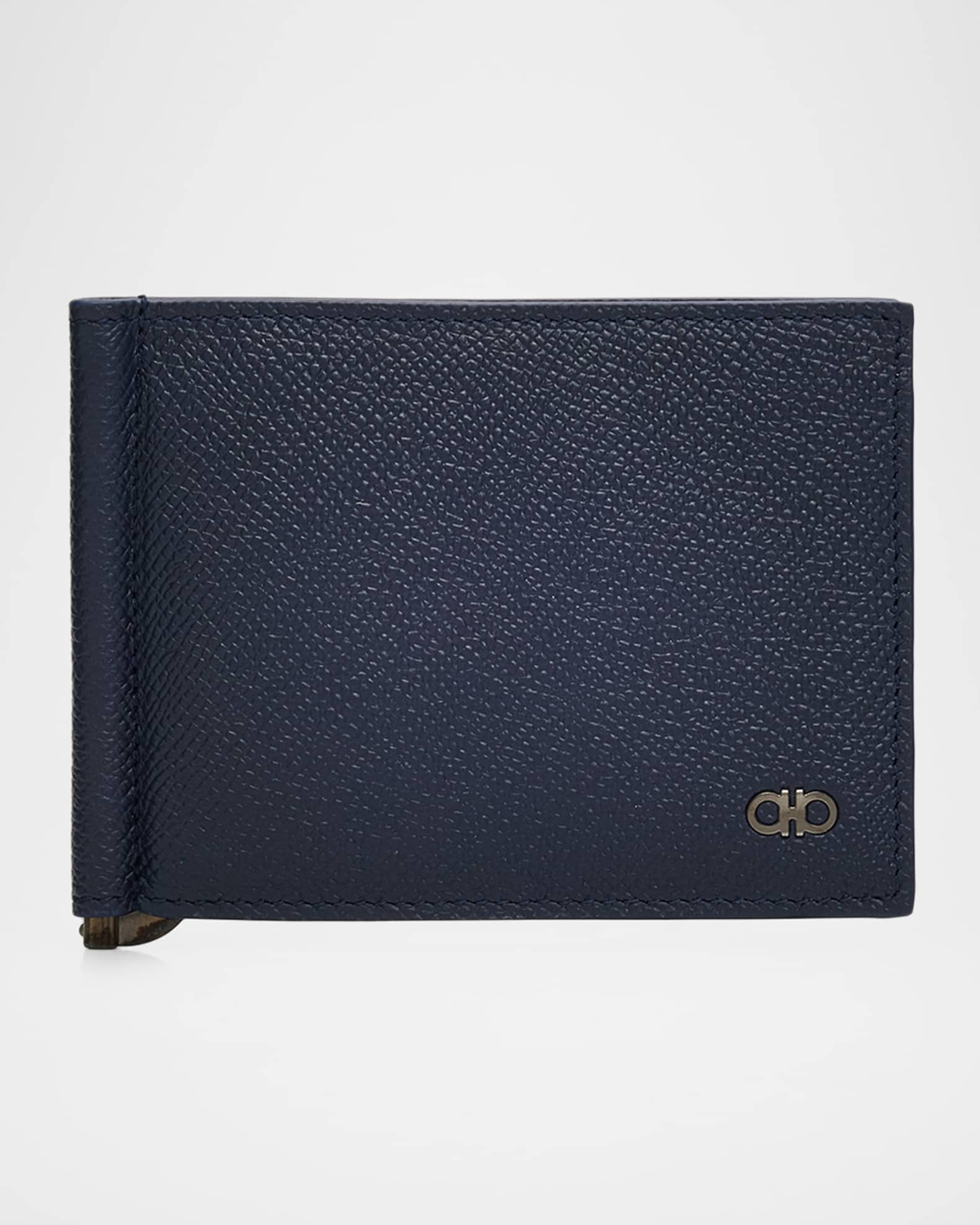 Ferragamo Men's Leather Micro-Gancio Money Clip Wallet | Neiman Marcus
