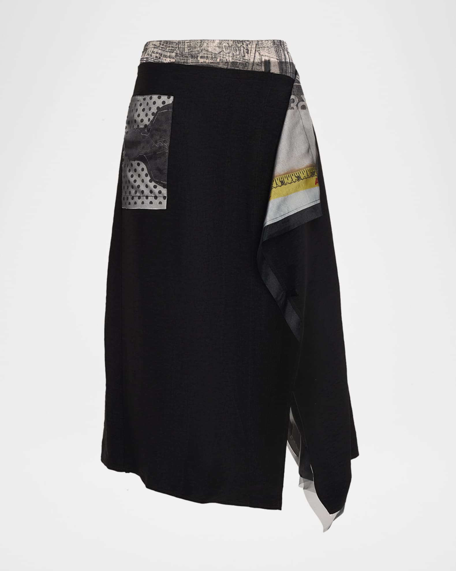 Jason Wu Collection Collage Print Deconstructed Midi Wrap Skirt ...