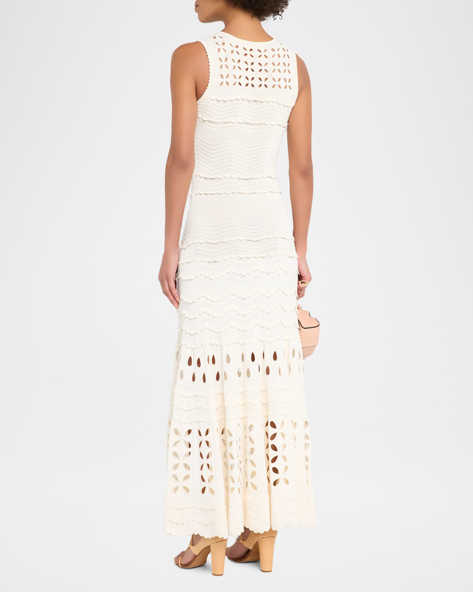 Ulla Johnson Lakshmi Knit Open-Work Maxi Dress | Neiman Marcus