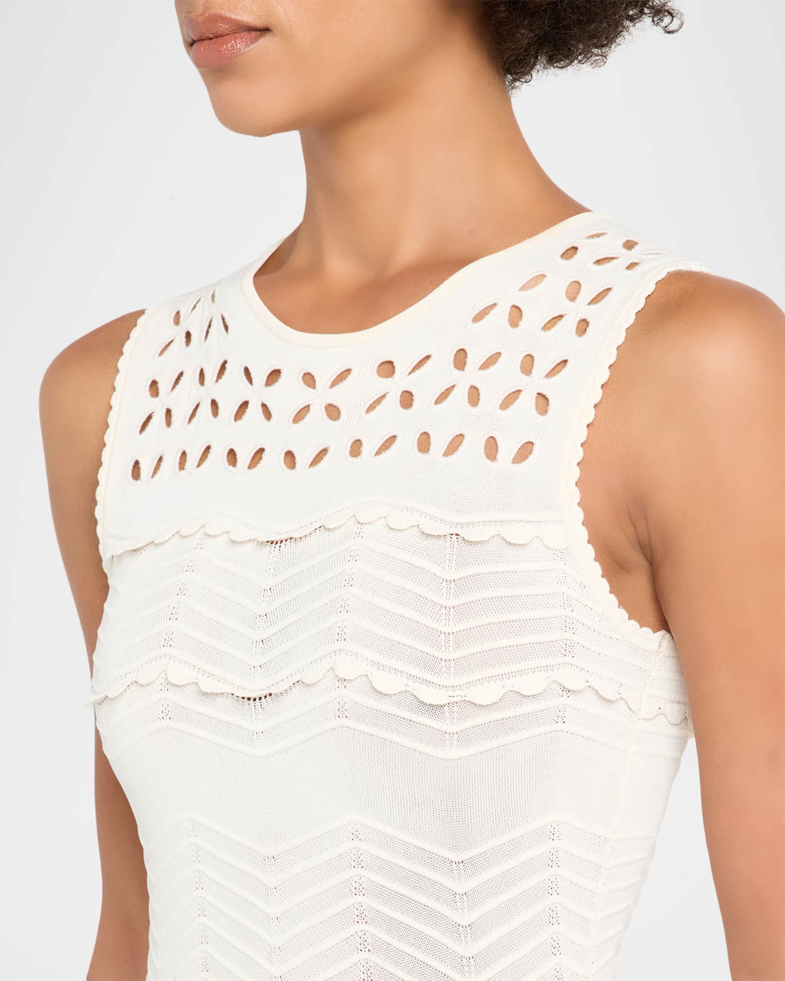 Ulla Johnson Lakshmi Knit Open-Work Maxi Dress | Neiman Marcus