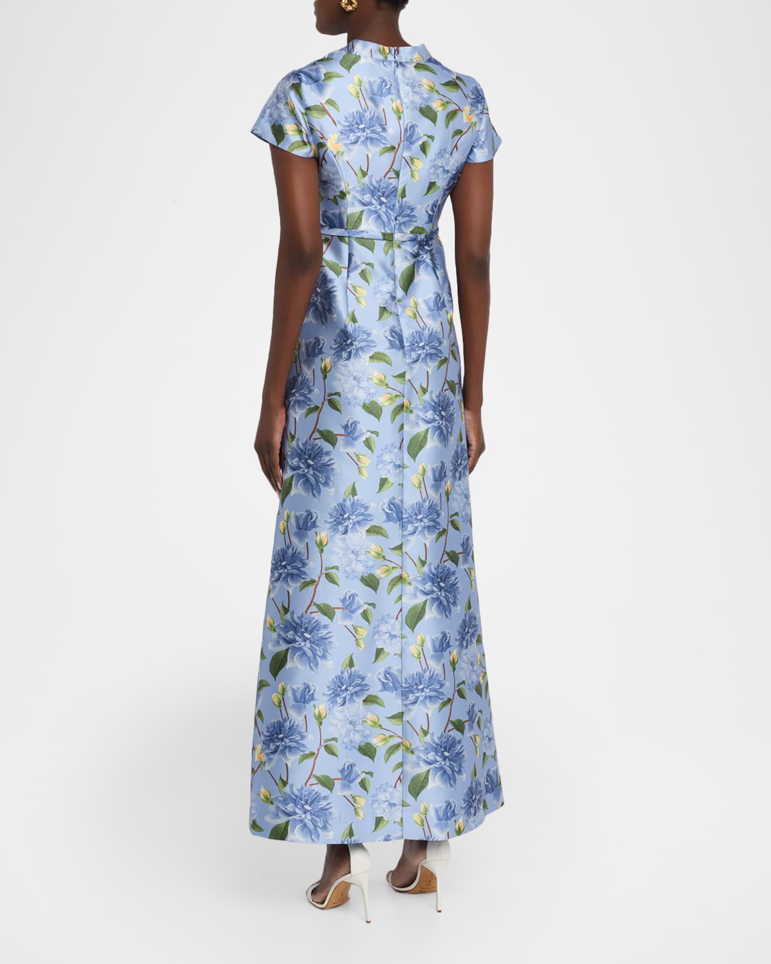 Sachin & Babi Marni Floral-Print Gazar Gown | Neiman Marcus