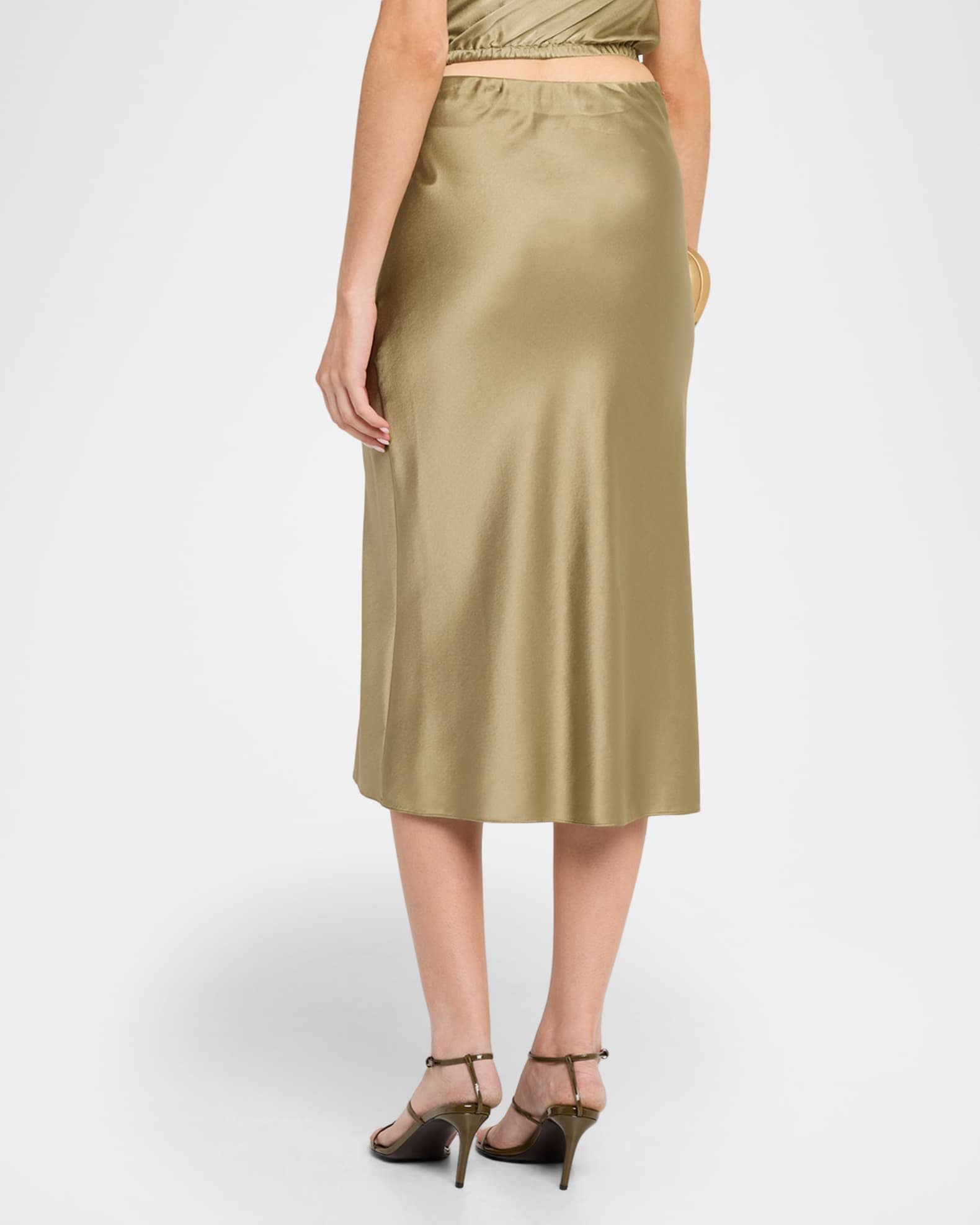 Ramy Brook Krisia Silk Midi Skirt | Neiman Marcus