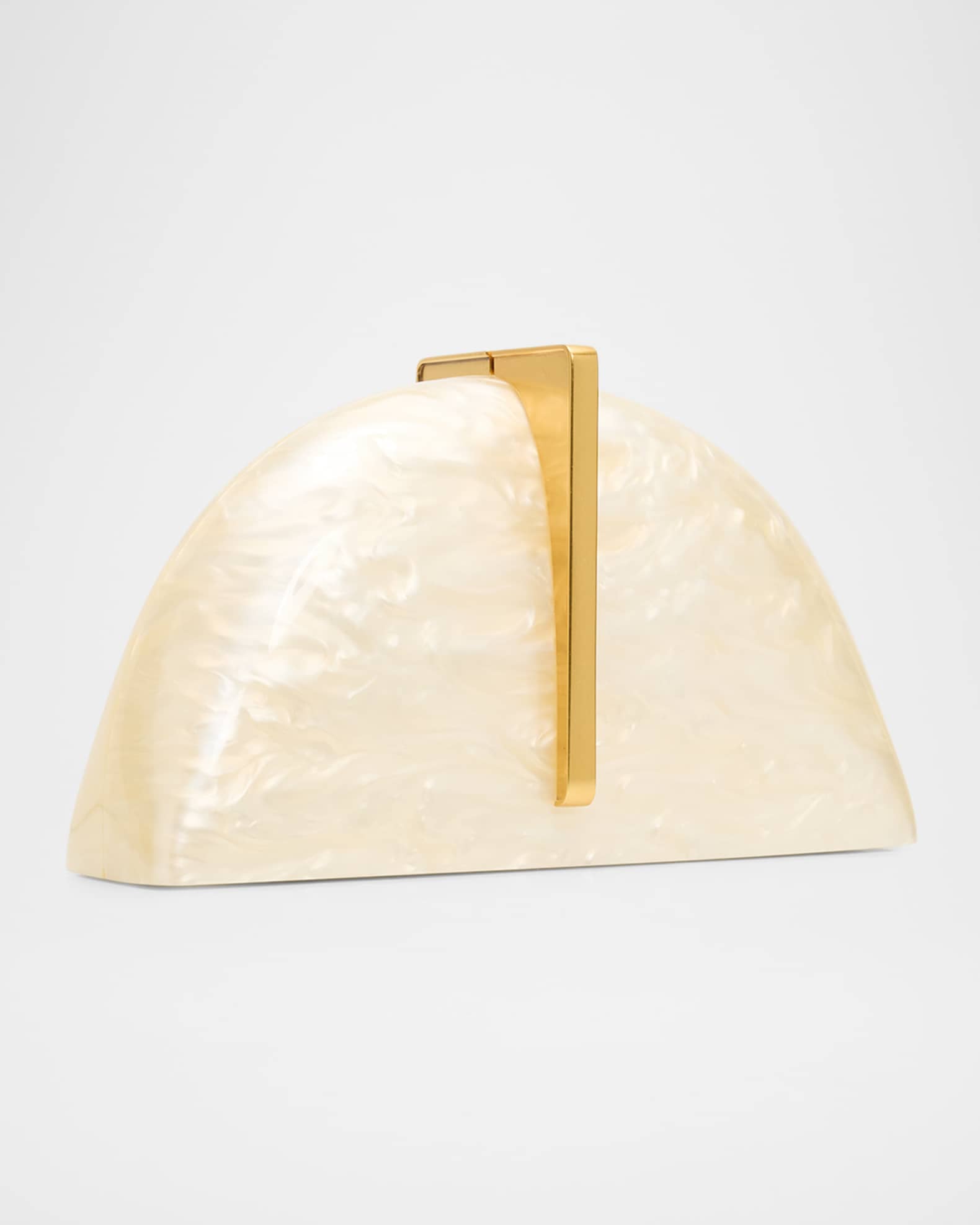 Cult Gaia Laguna Acrylic Half-Moon Clutch Bag | Neiman Marcus