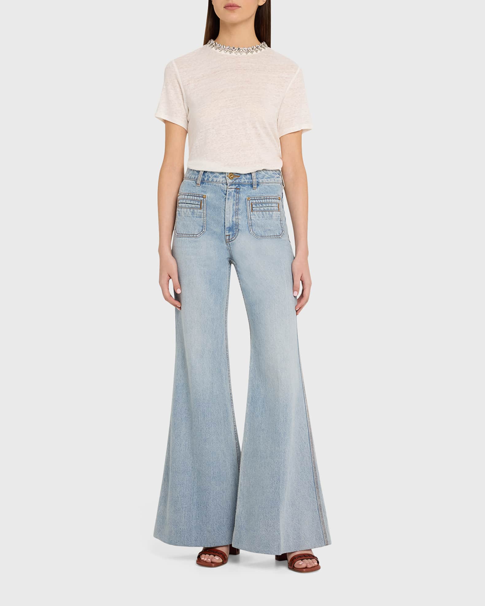 Zimmermann High-Rise Flare Jeans | Neiman Marcus