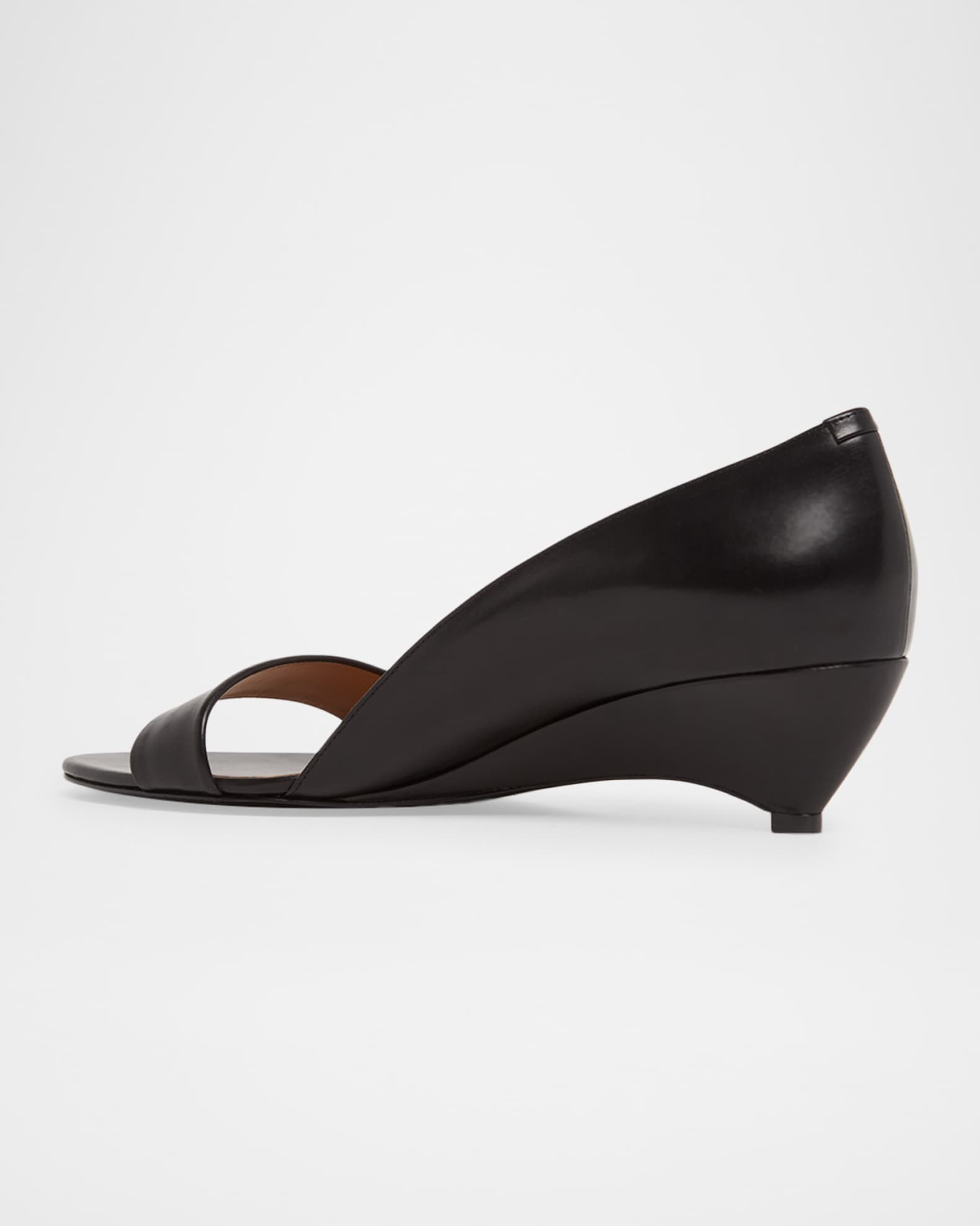 Jil Sander 35mm Leather Wedge Sandals | Neiman Marcus