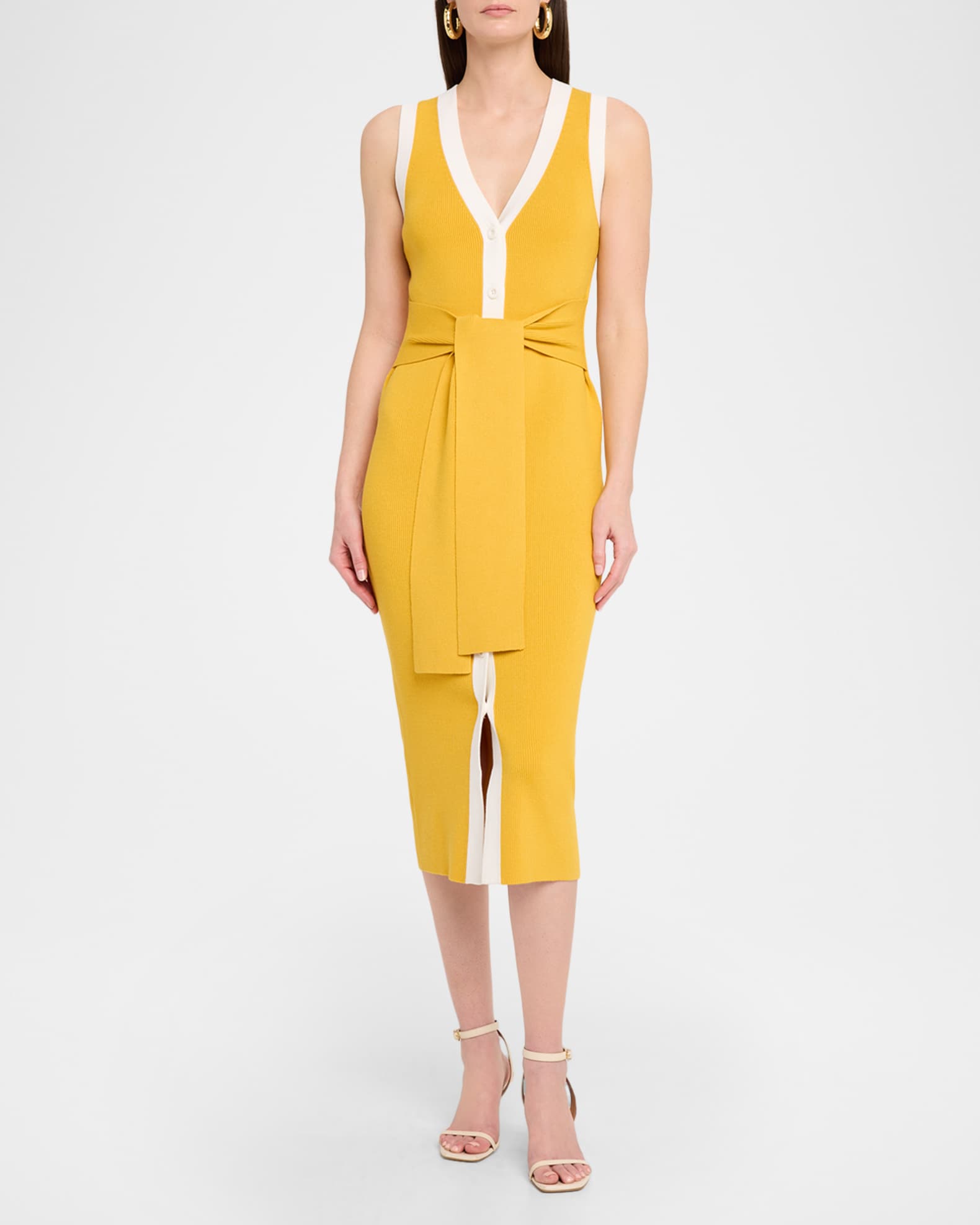 Toccin Victoria Knit Belted Midi Dress | Neiman Marcus