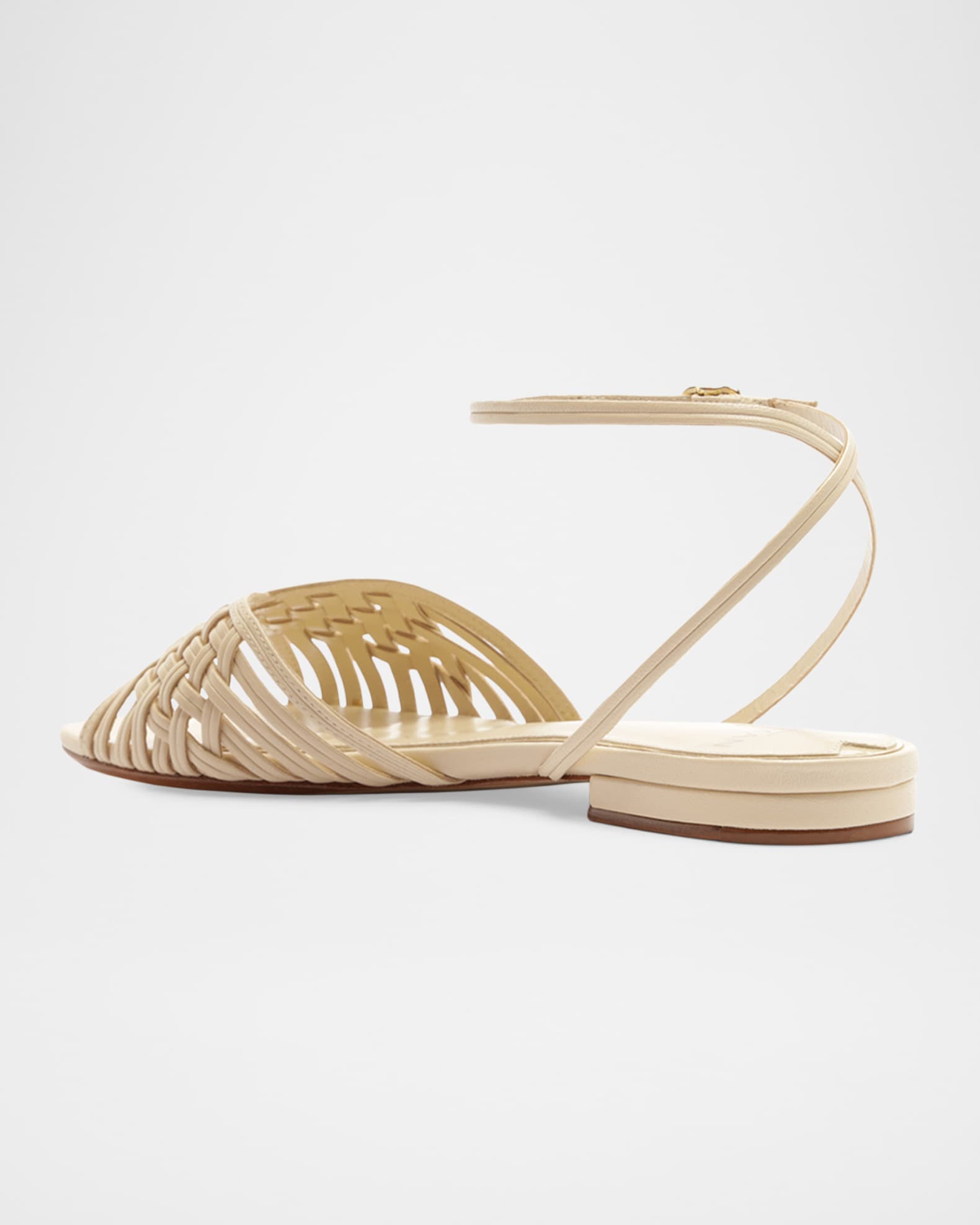 Alexandre Birman Lilian Leather Flat Sandals | Neiman Marcus