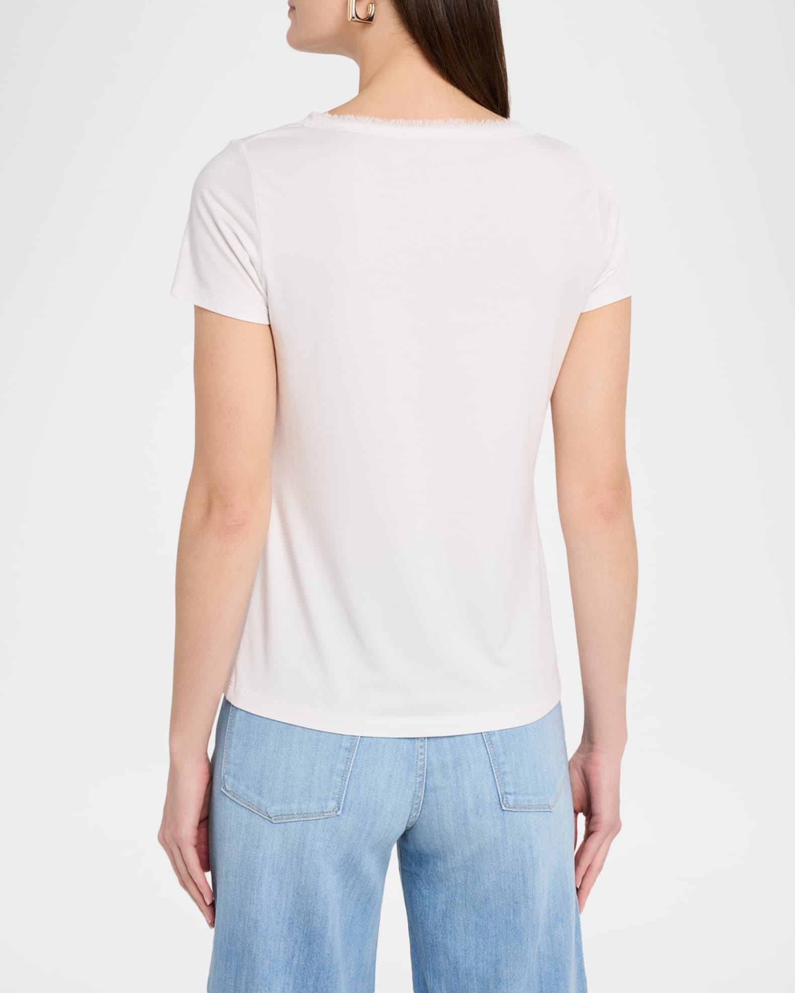 Kobi Halperin Ahava Cotton-Blend Scoopneck T-Shirt | Neiman Marcus