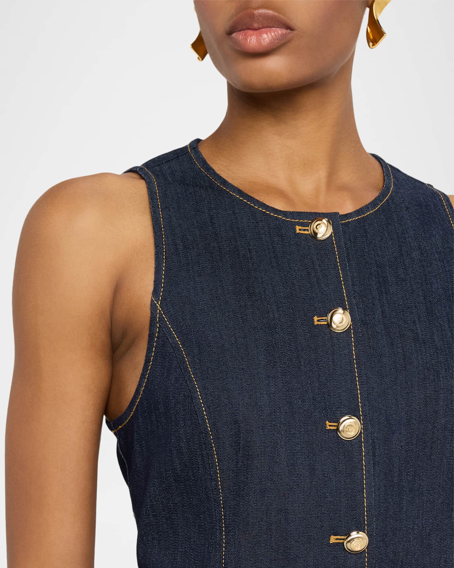 Cinq a Sept Elyse Denim Mini Dress | Neiman Marcus